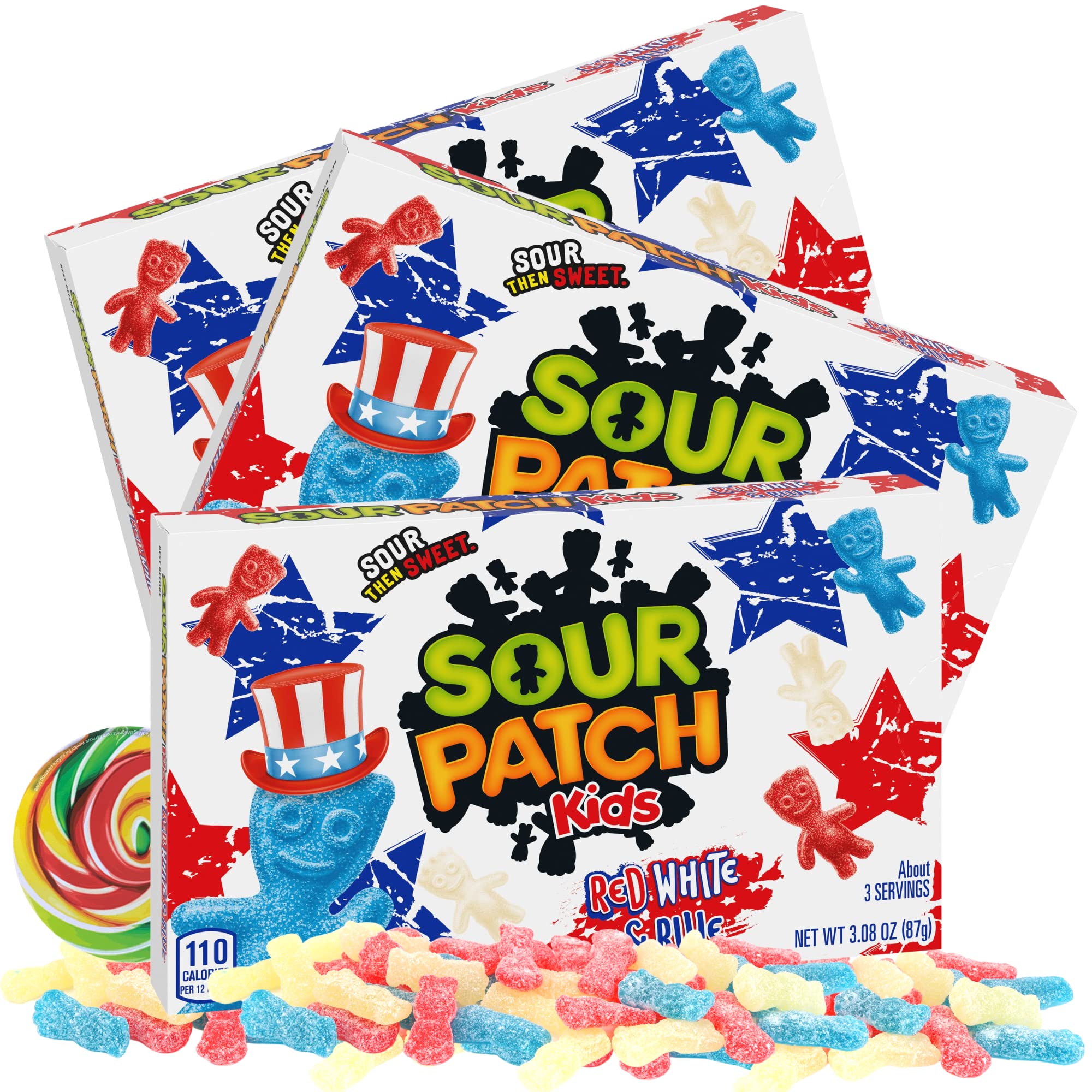 Red, White and Blue Sour Patch Kids Candy, Limited Edition Treats, 4th ...