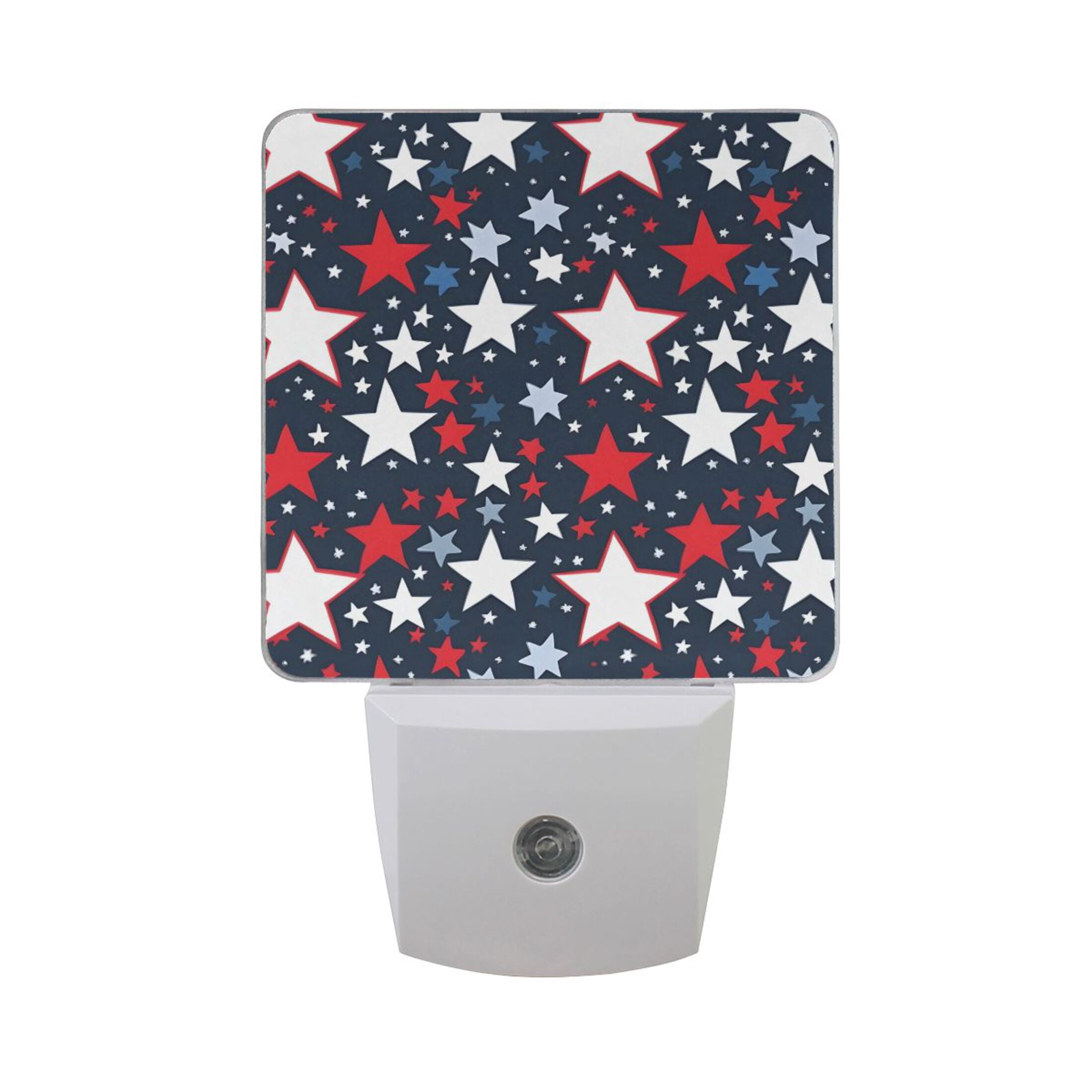 Red White Blue Stars Night Light 2 Pack LED Nightlight Plug into Wall ...