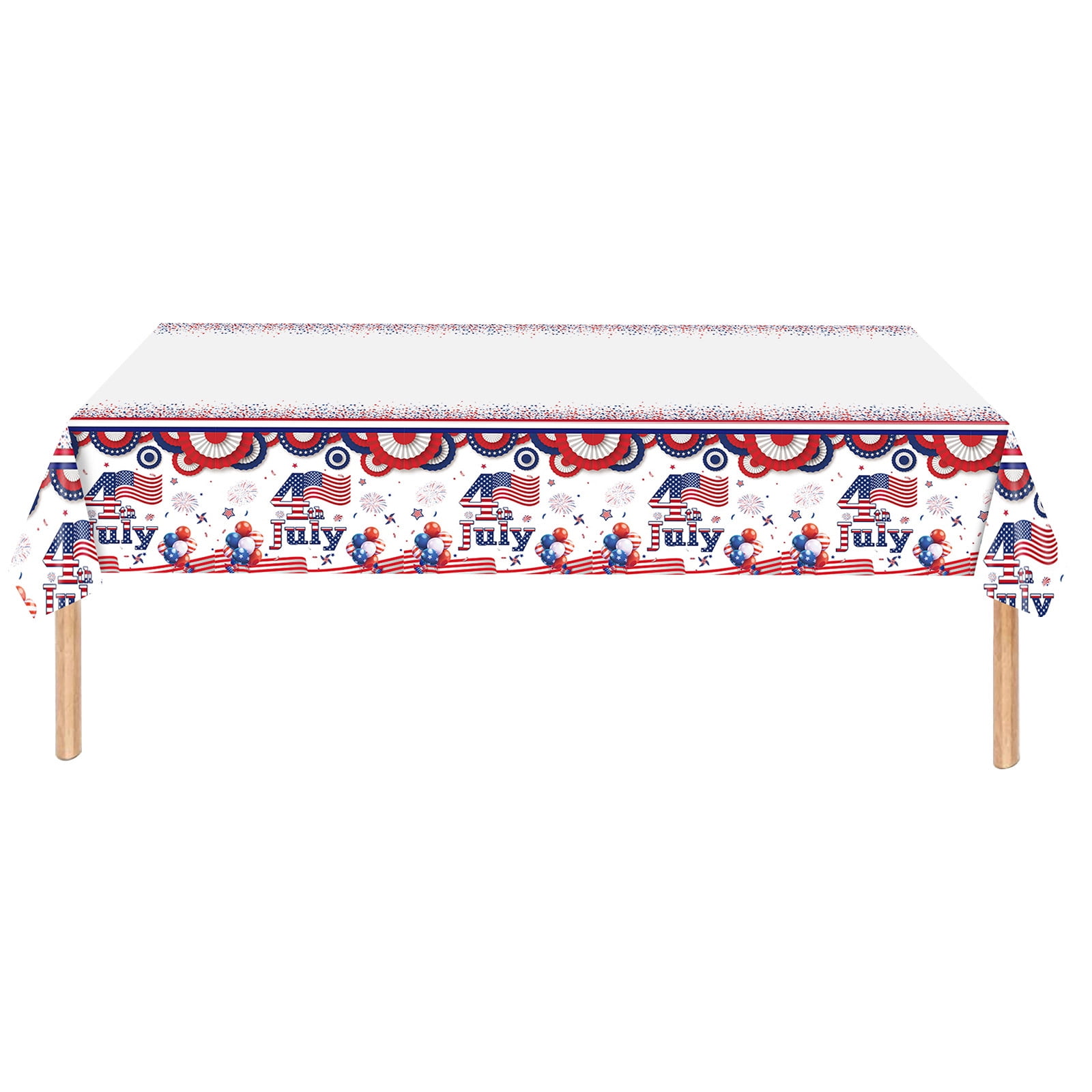 Red White Blue Tablecloths,4th of July Tablecloth Rectangle,Disposable ...