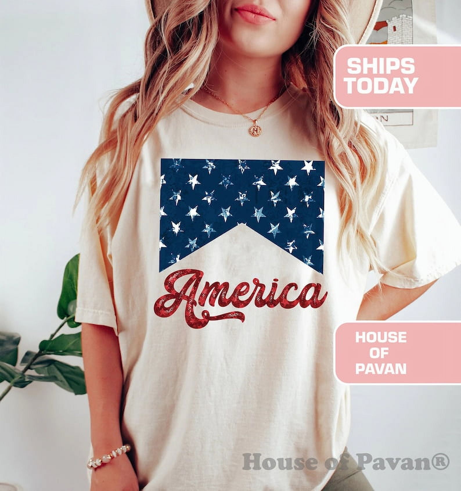 Red White & Blue Tee, 4th of July USA Shirt, Summer BBQ Patriotic Tee - Walmart.com