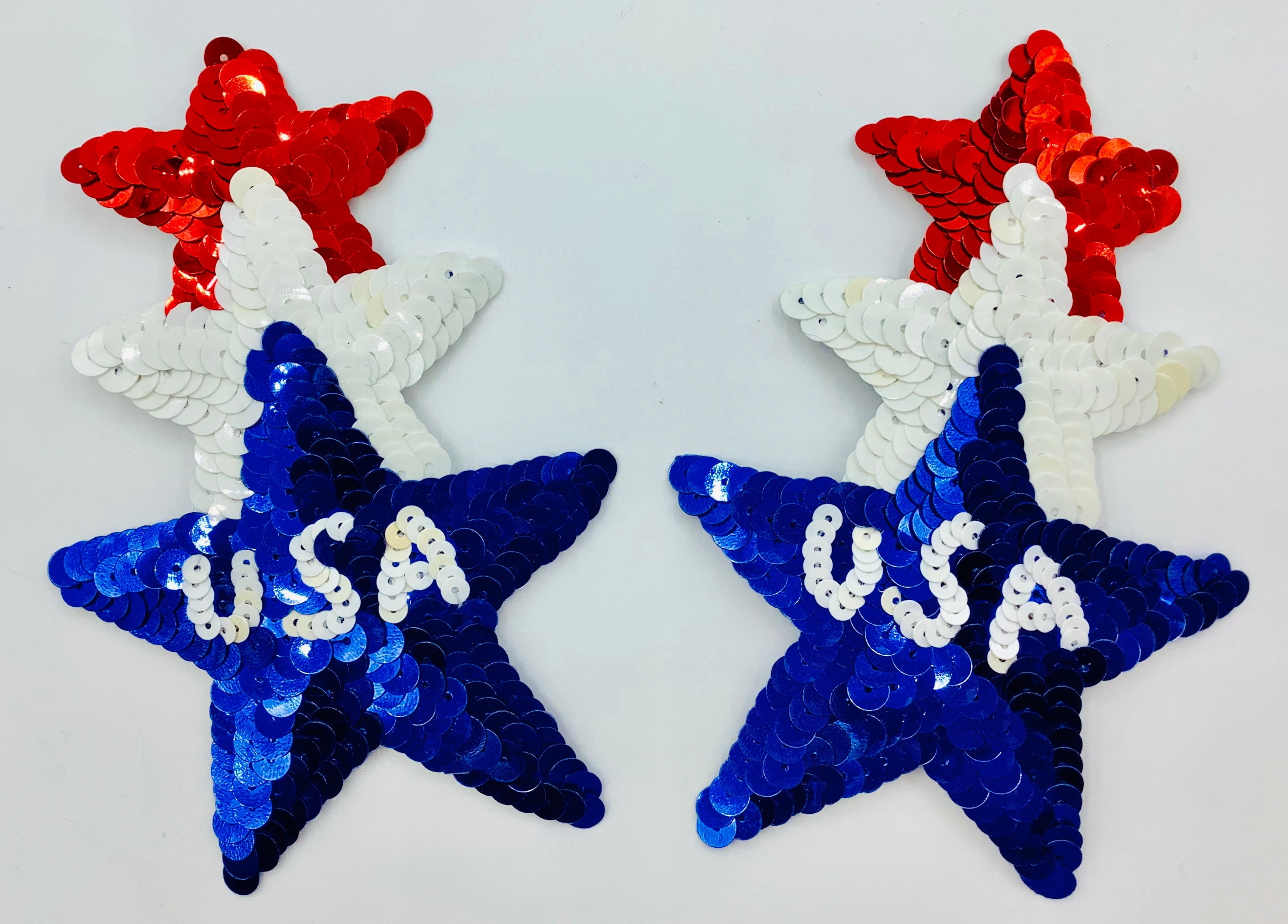 Red/White/Blue "USA" Triple Star (5" High X 3-1/4" Wide) - Walmart.com