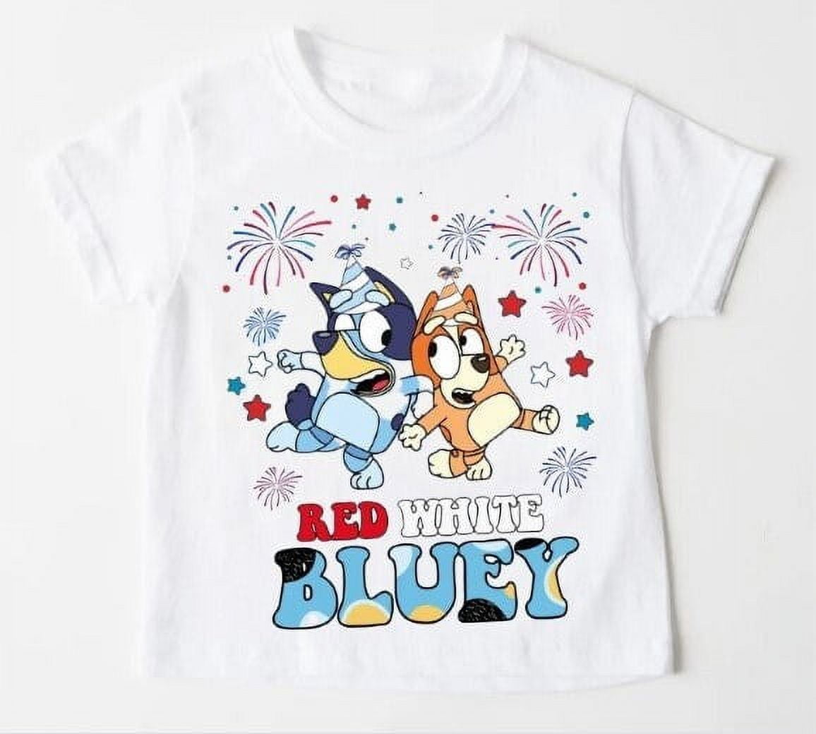 Red White Bluey Shirt, Bluey And Bingo 4Th July Shirt, Bluey ...