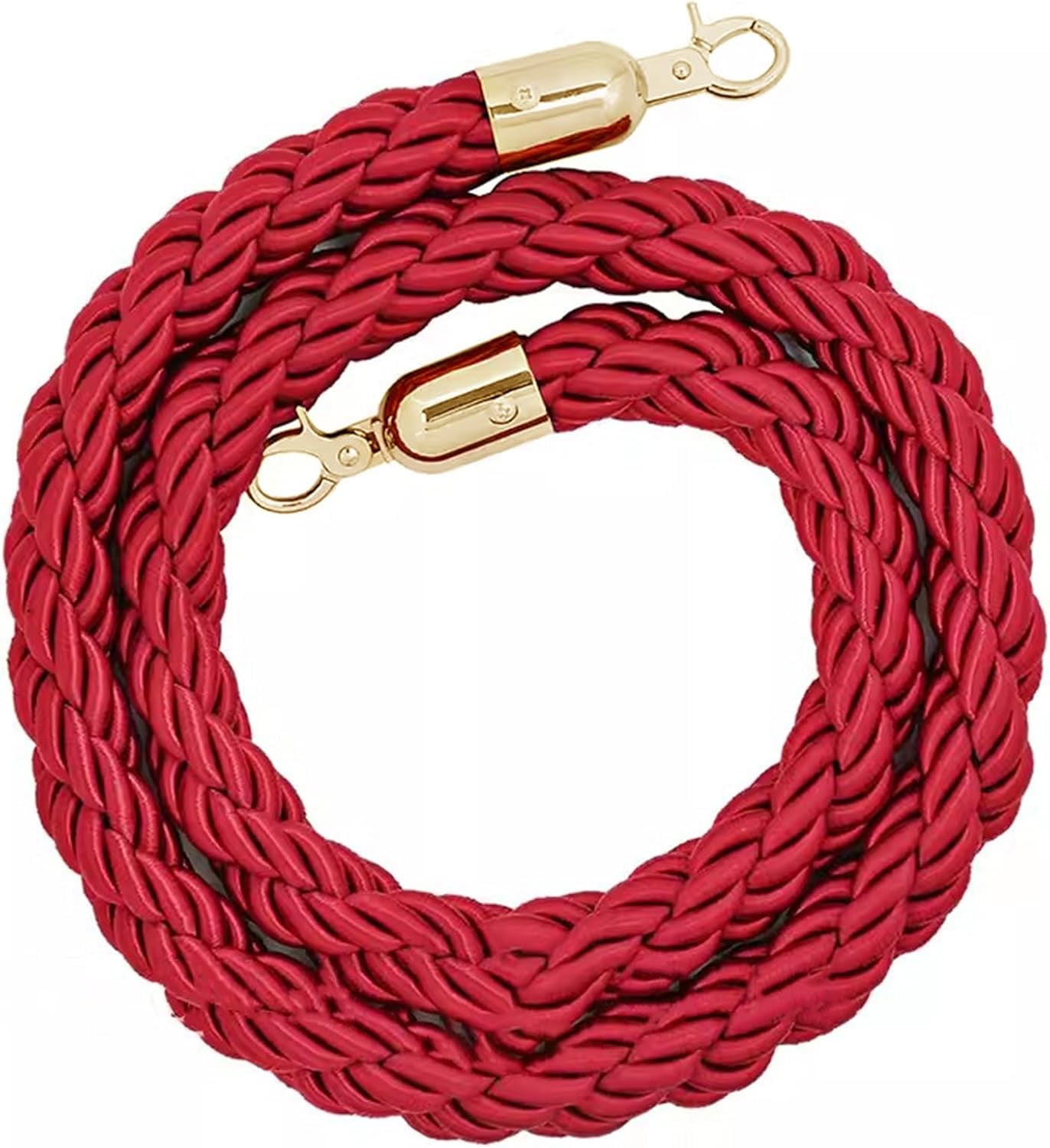 Red White Braided Twisted Rope for Stanchion, 3ft 4ft 5ft 6ft 7ft 8ft ...