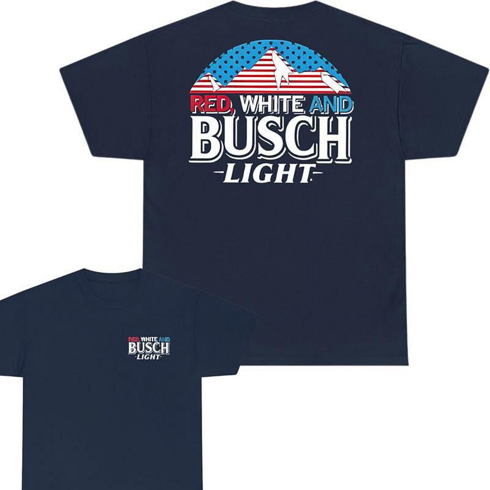 Red. White and Bus. ch Light 2 Sided . Bush Light T Full Size for Men ...