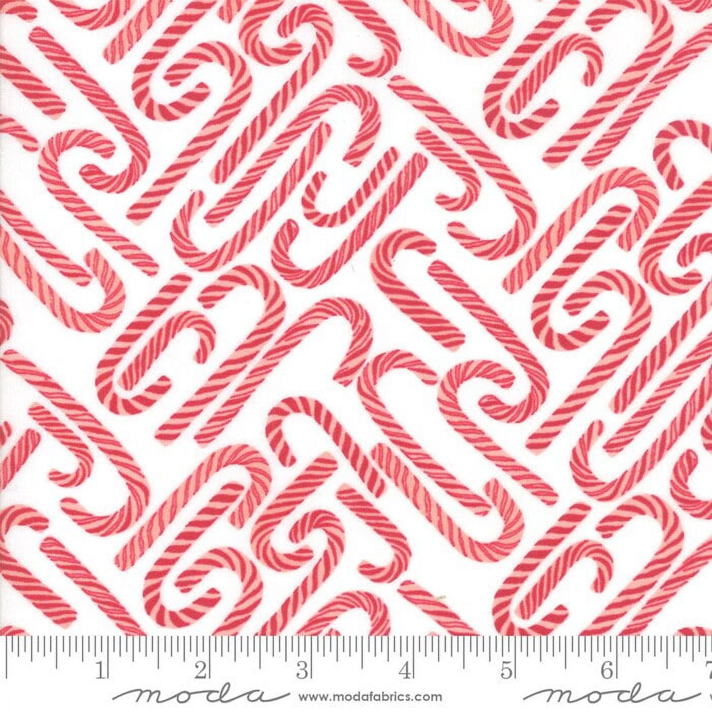 Red White Candy Cane fabric, To Be Jolly Snowflake Moda Fabrics, Sold ...