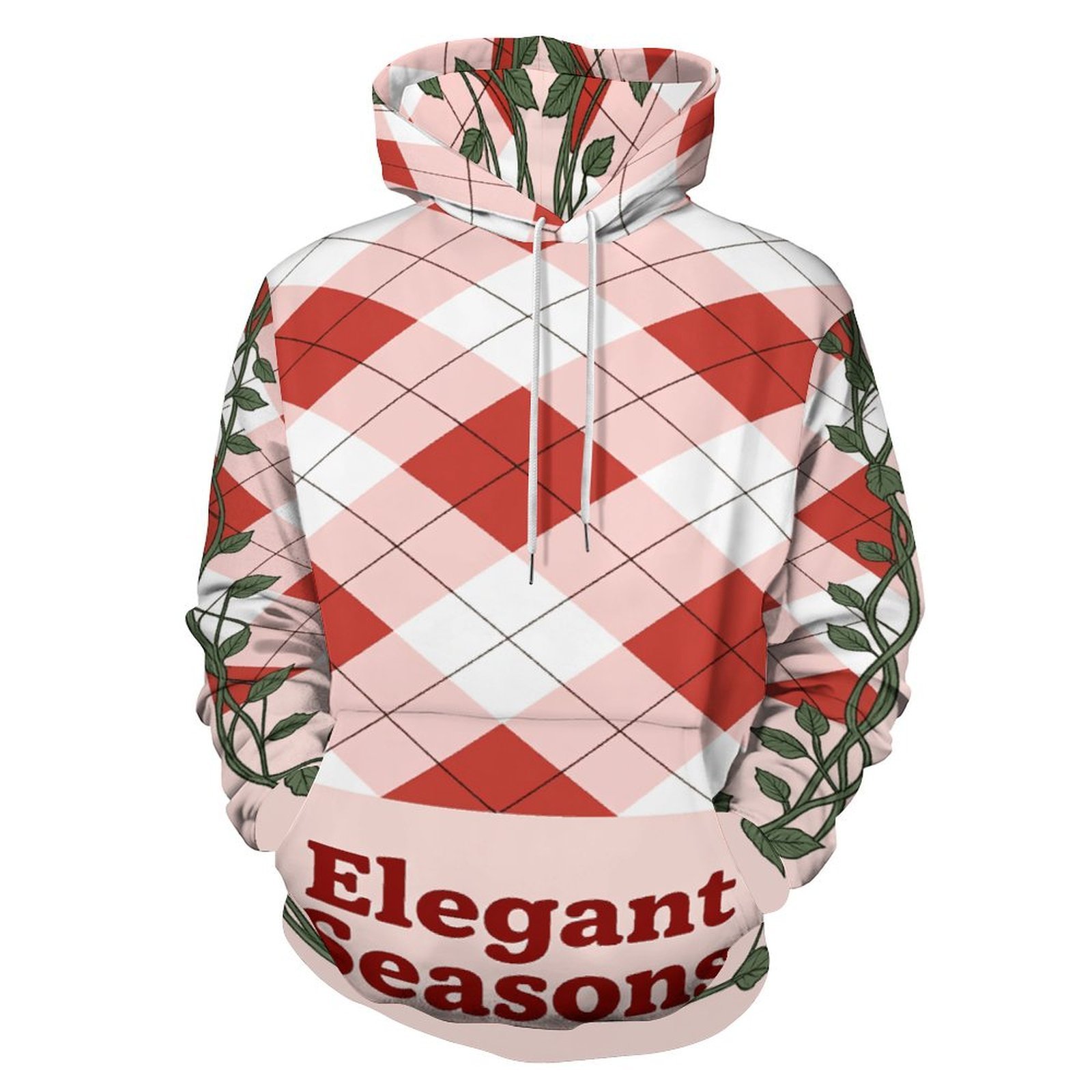 Red White Checkered Pattern Elegant Seasons 3d Sweatshirts Hoodie ...