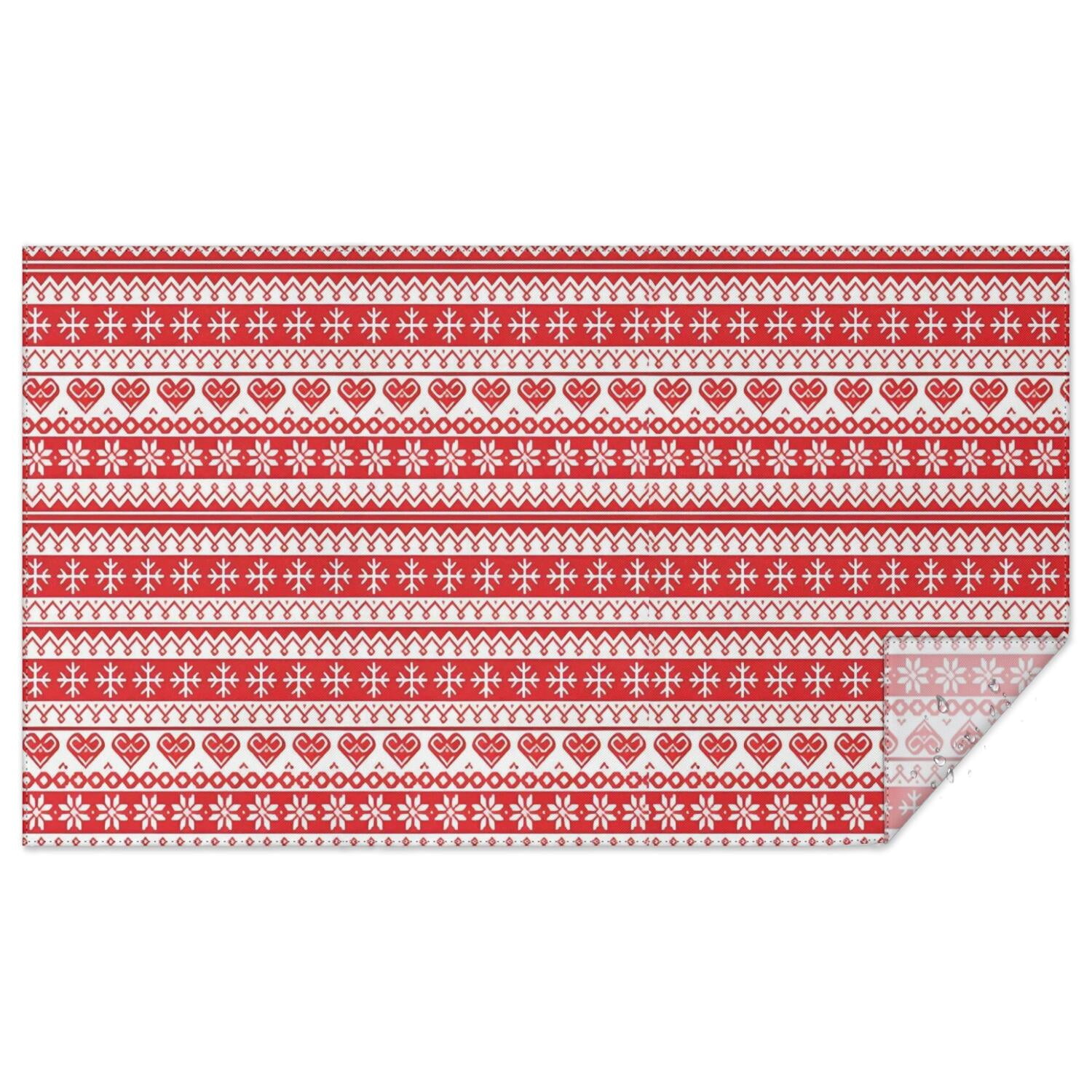 Red and White Christmas Pattern Rectangle Tablecloth 60"x102 ...