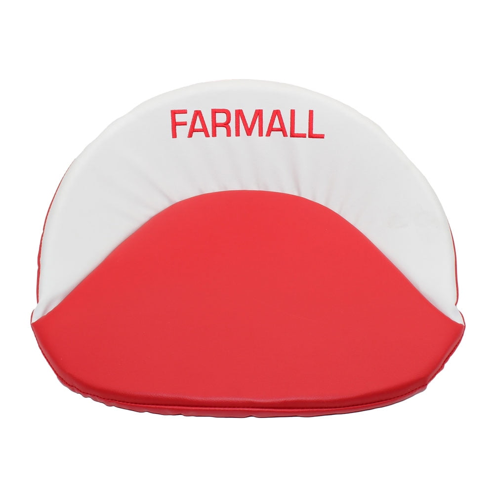 Red & White Embroidered Vinyl Tractor Seat Cover Fits FARMALL Tractors ...