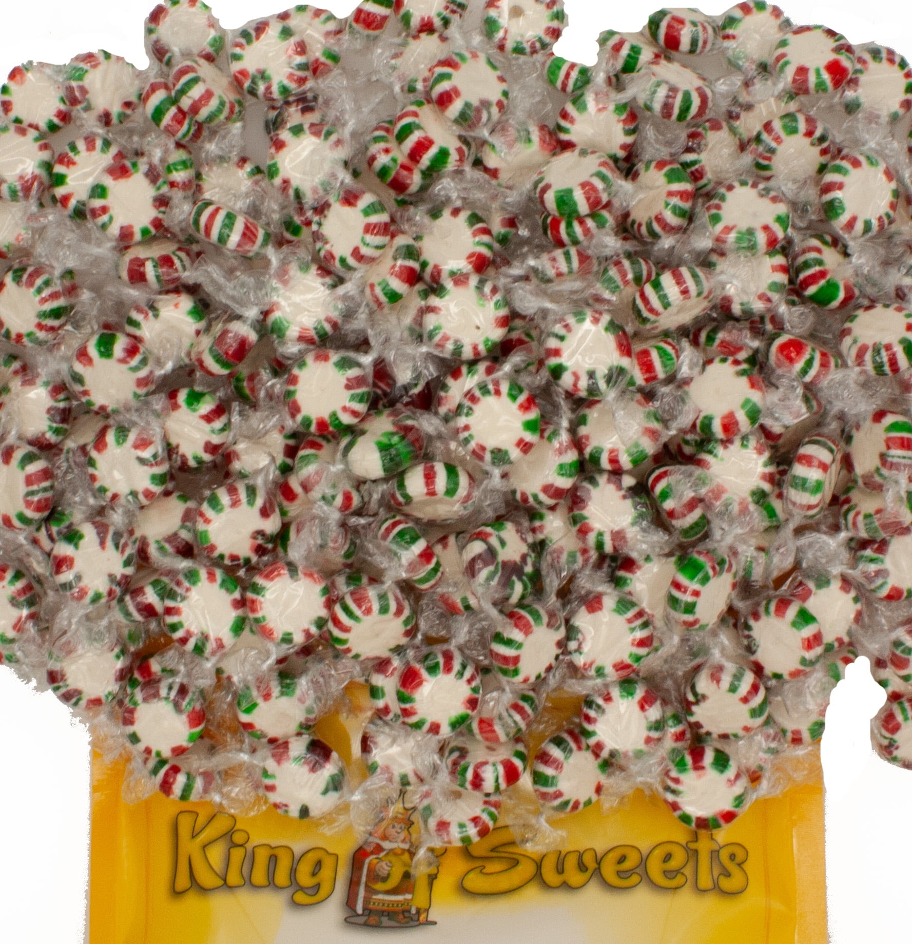 Red White Green Starlight Peppermint 2 Pounds Individually Wrapped ...