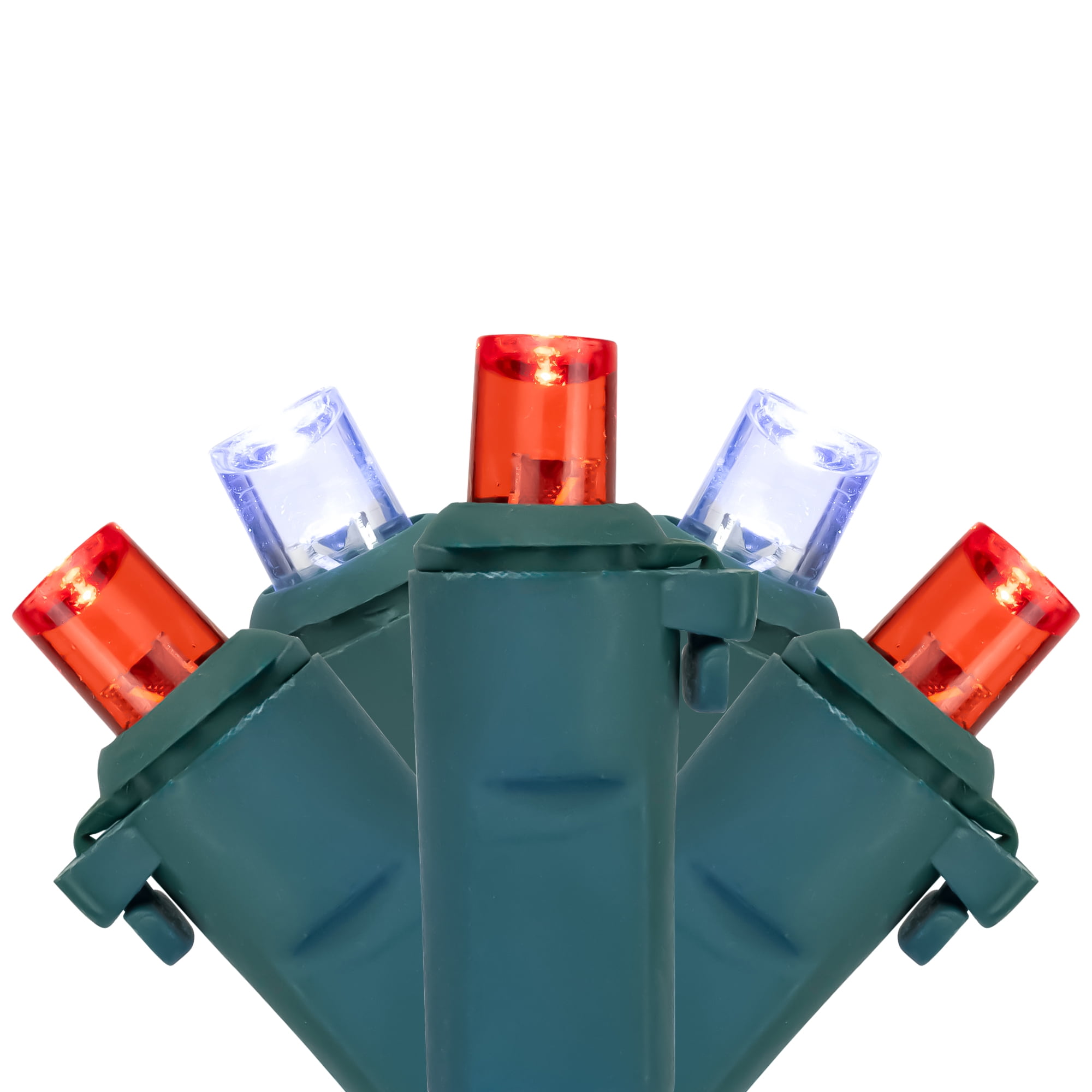 Red & White LED Wide Angle Christmas Lights - Walmart.com