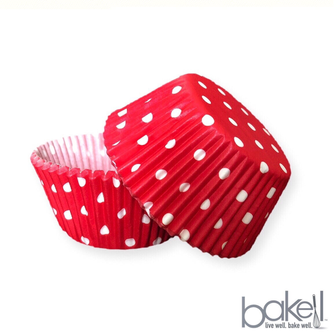Regular Size Red & White Mini Polka Dot Cupcake Wraps & Liners ...