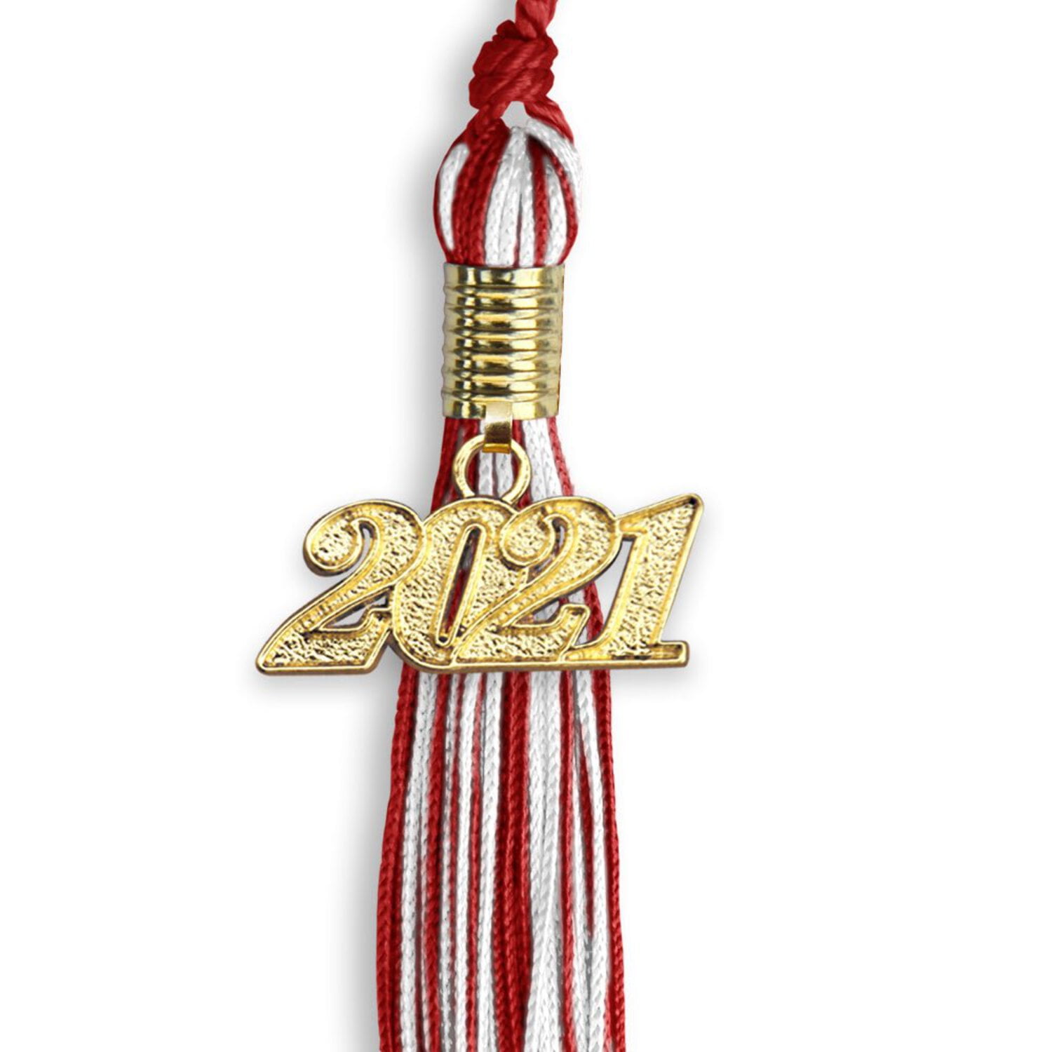 Red/White Mixed Color Graduation Tassel with Gold Date Drop - Walmart.com