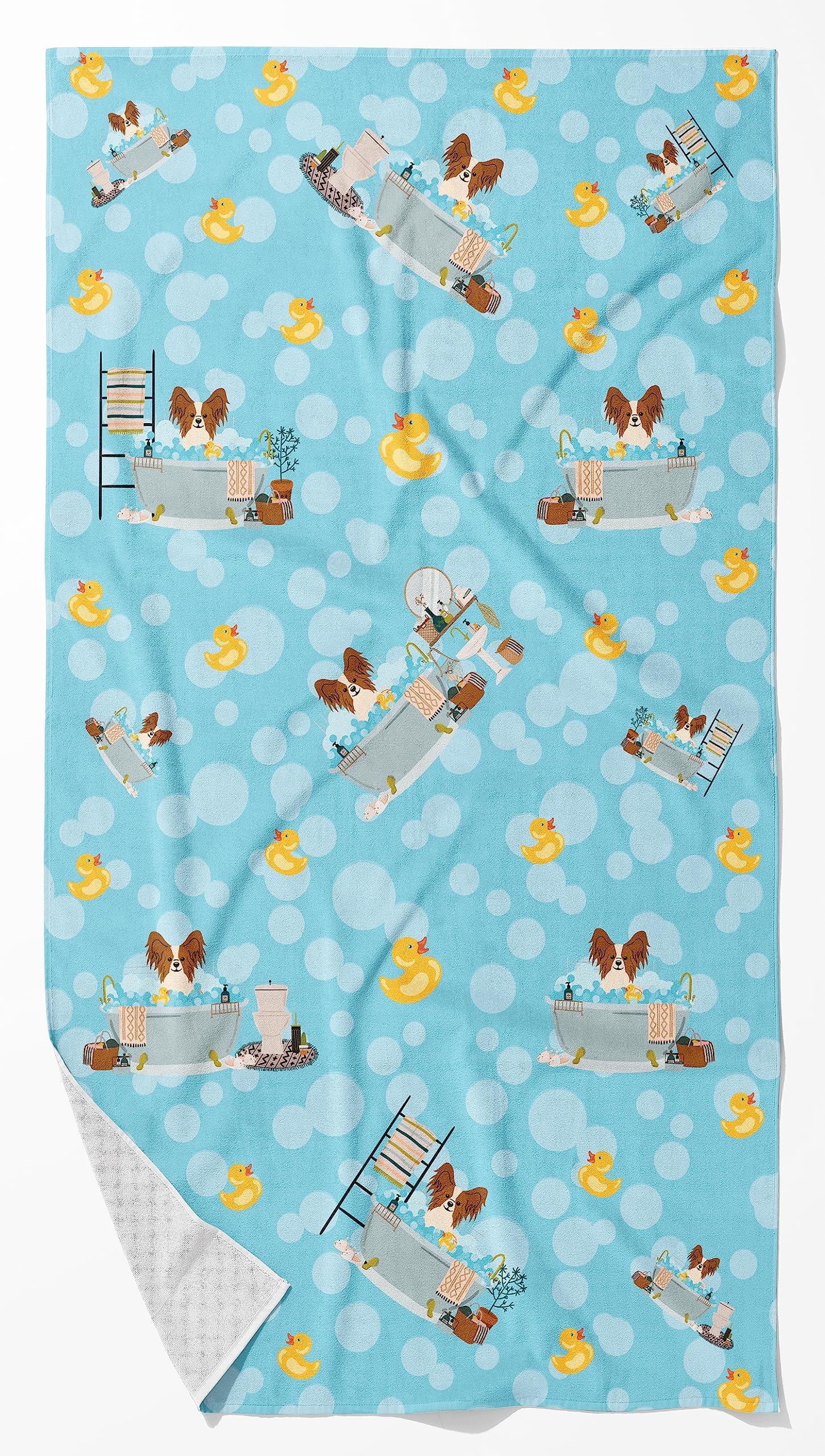 Red White Papillon in Bathtub Bath Towel Large 24 in x 42 in - Walmart ...