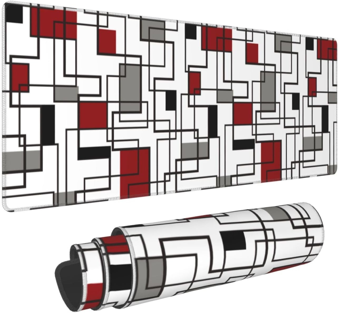Red and White Plaid CheckeredLarge Mouse Pad 12x31.5 in XL Gaming ...