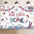 Red White and Pool Party Backdrop 4th of July Pool Party Photography ...