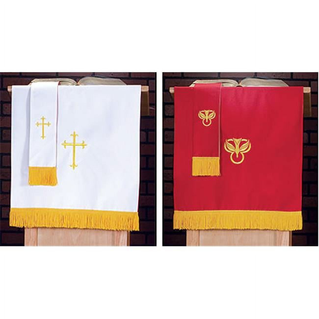 Red/White Pulpit Scarf with Fringe - Walmart.com