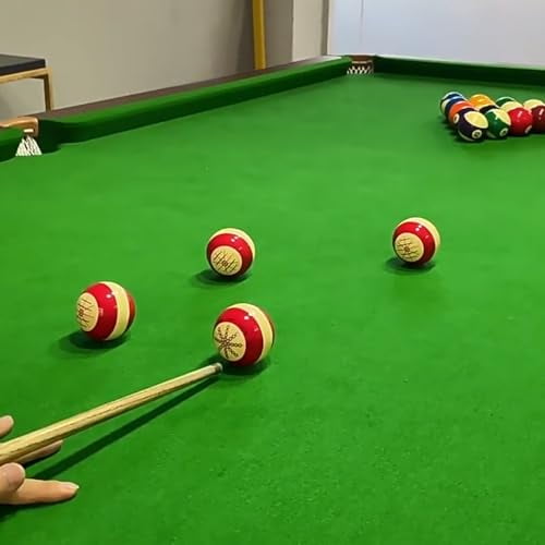 Red White Resin Billiard Training Cue Ball Pool Cue Ball Practice ...