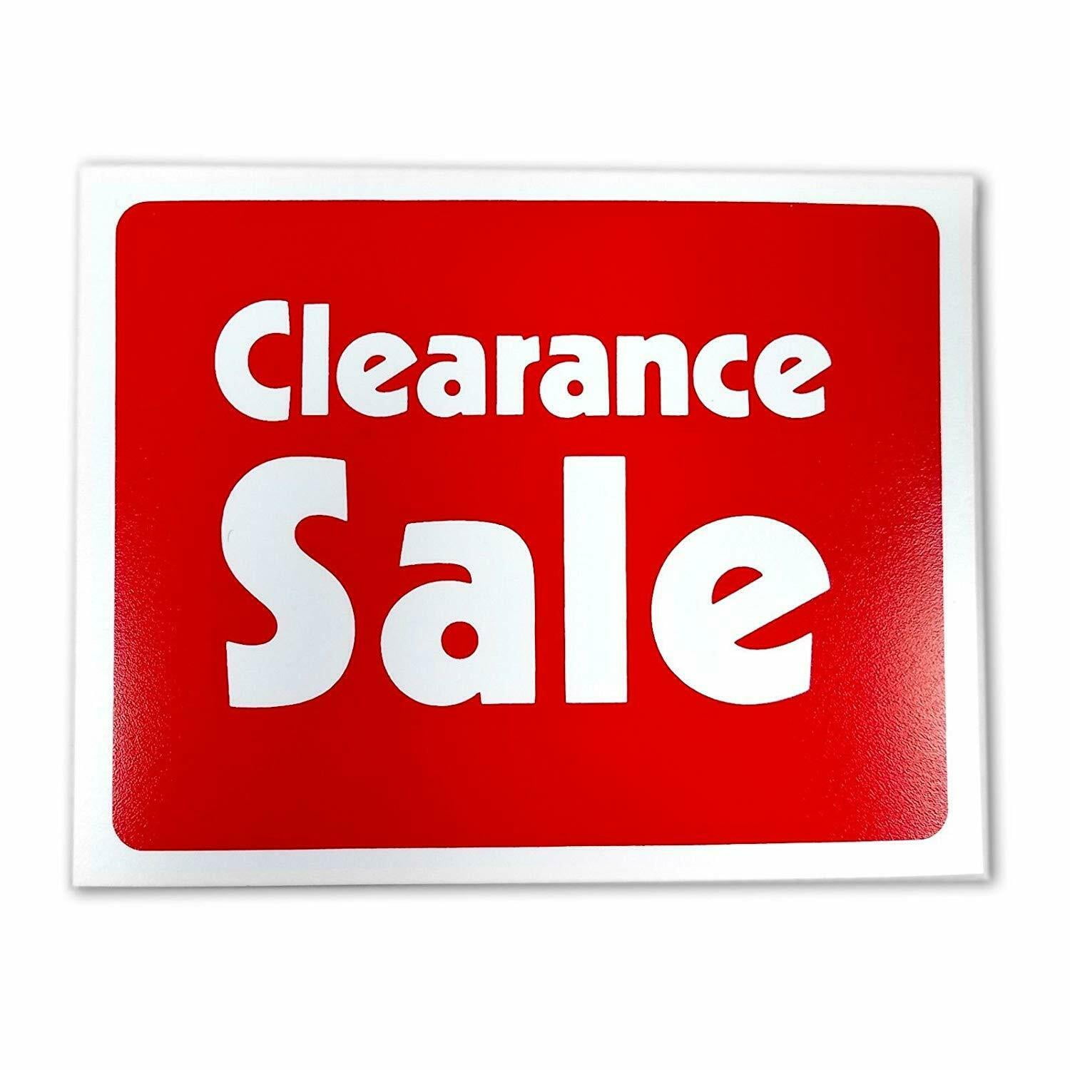 Red & White Retail Business Sign - Clearance Sale - 5.5" H x 7" W - 5 ...