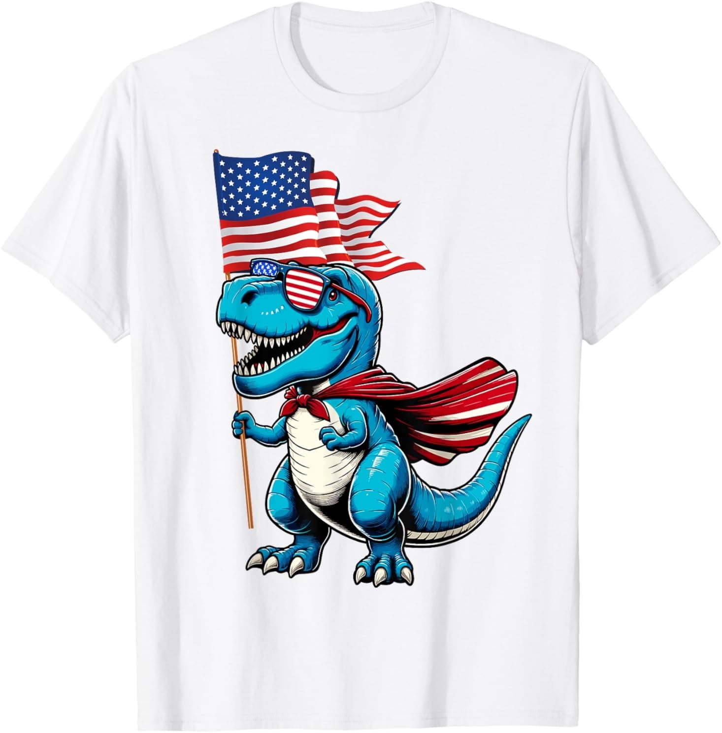 Red White & Roar – Funny T-Rex 4th of July Patriotic Tee - Walmart.com