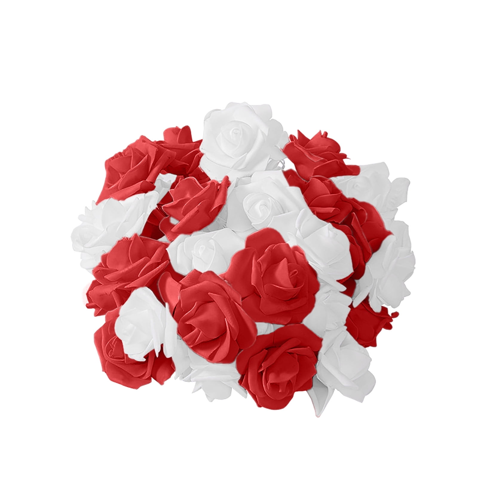 Red White Rose Flower String Lights Room Decor,1.5 Meter 10 LED Rose ...