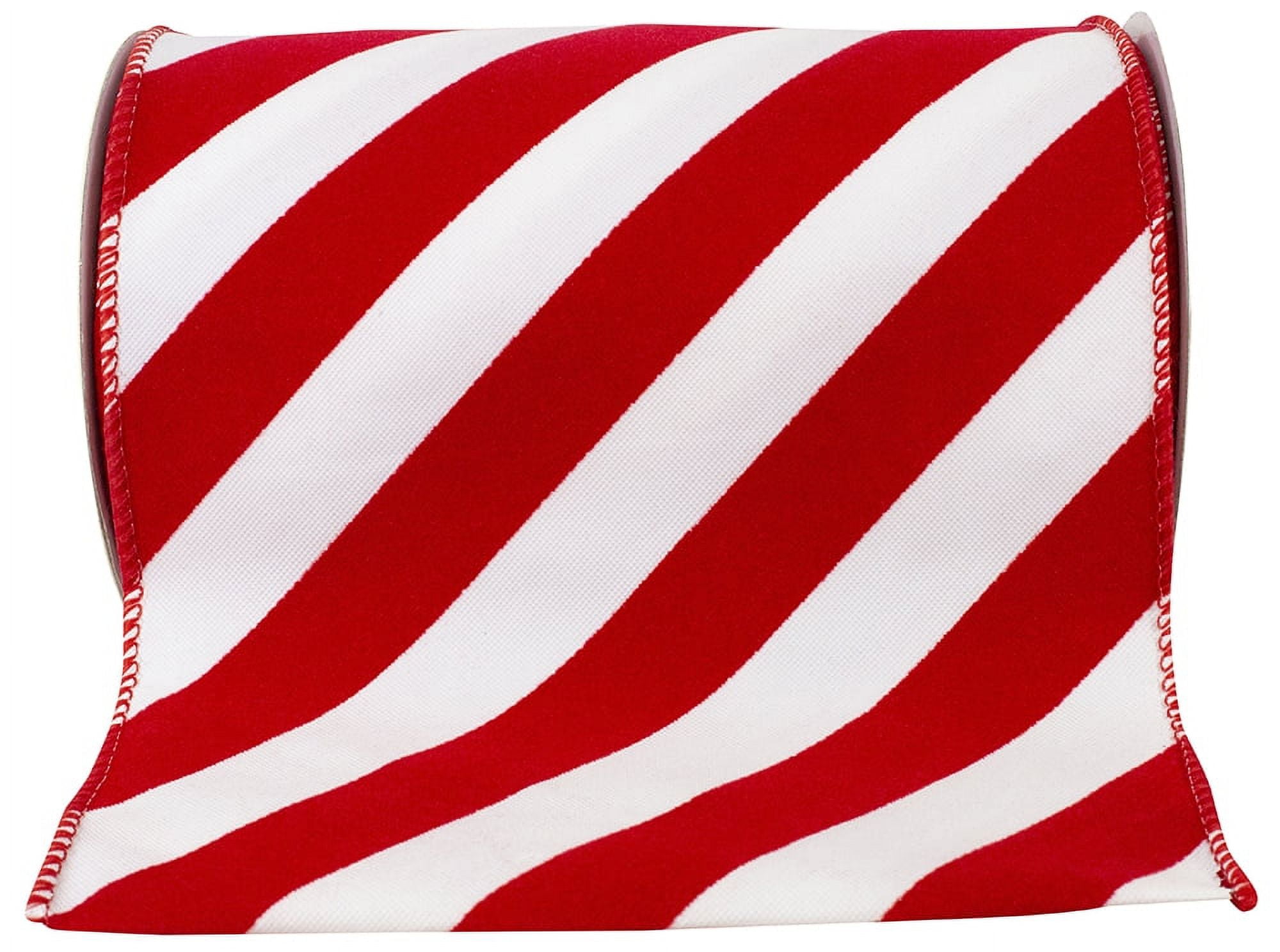 Walmart Red & White Stripe Patriotic Ribbon for Crafts & Wreaths - 6" x ...
