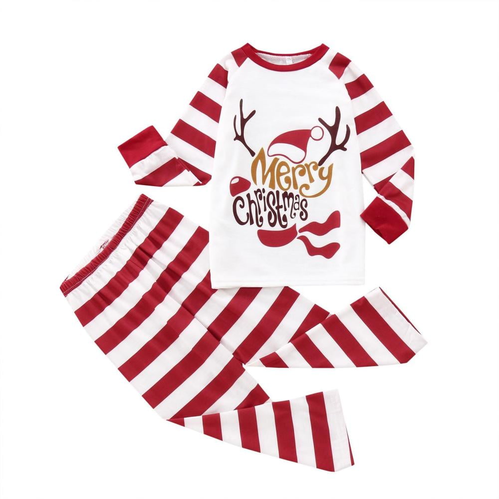 Red White Striped Pajamas | Cute Striped Matching Family Christmas ...