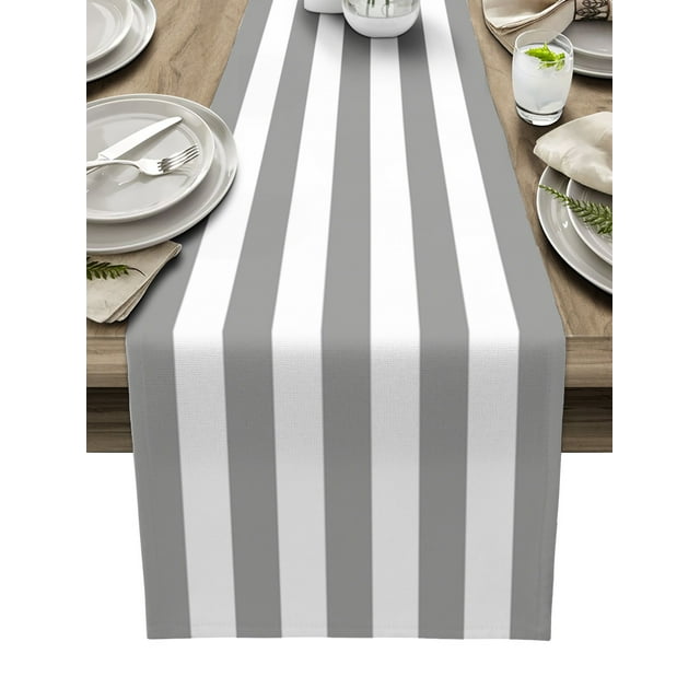 Red White Stripes Table Runner Home Wedding Decor Table Flag Mat Table ...