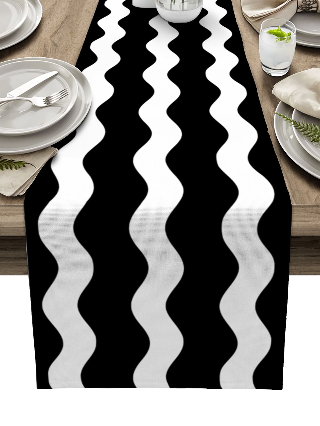 Red White Stripes Table Runner Home Wedding r Table Flag Mat Table ...
