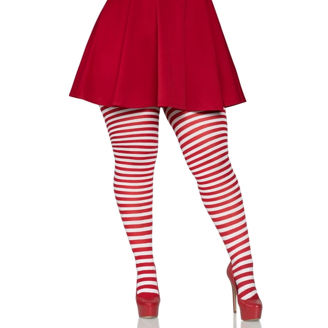 Red White Tights Striped Plus, One Size, 1X/2X (16-20) - Walmart.com