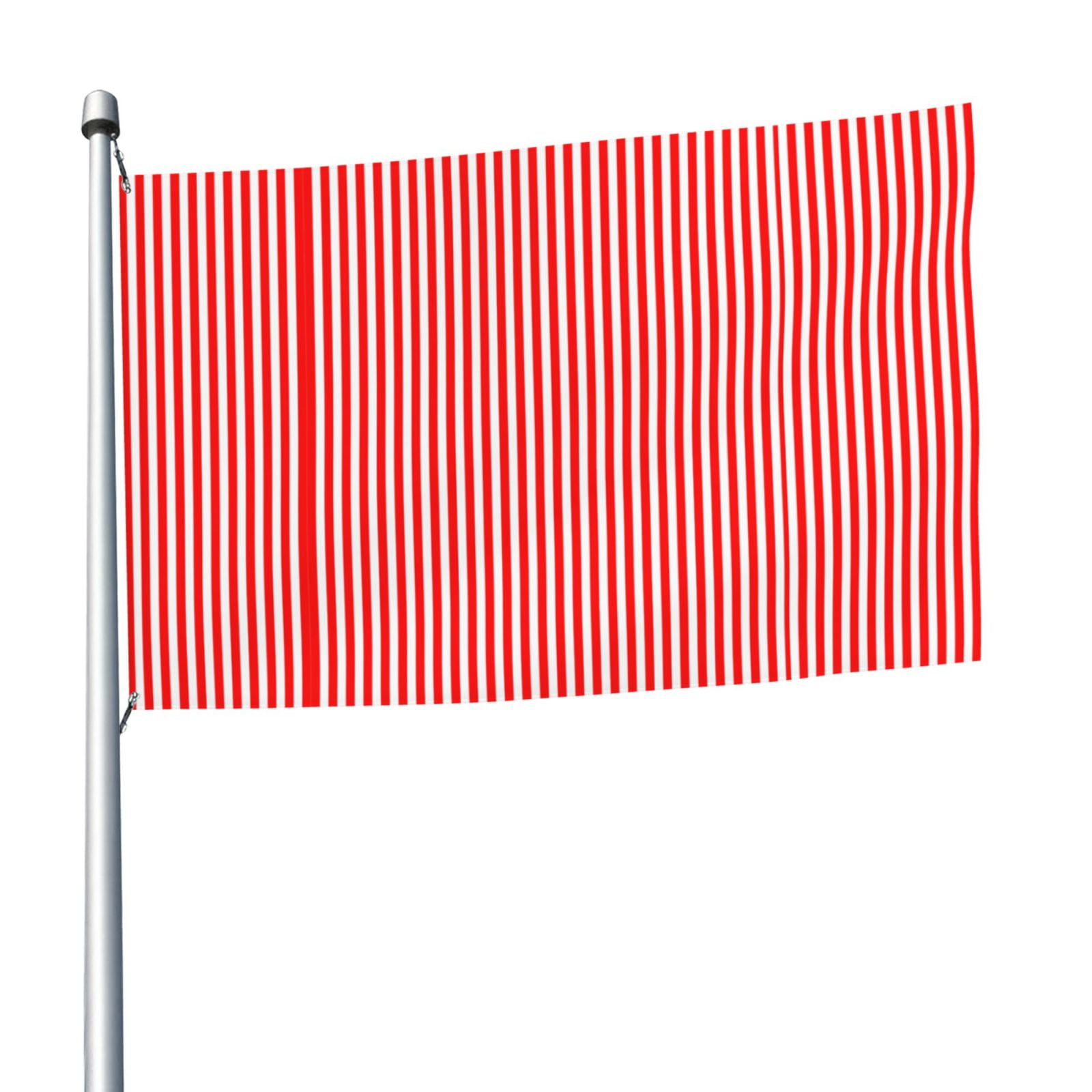 Red White Vertical Stripe Pattern Flag 5x8 Ft Print Vivid Color Light ...