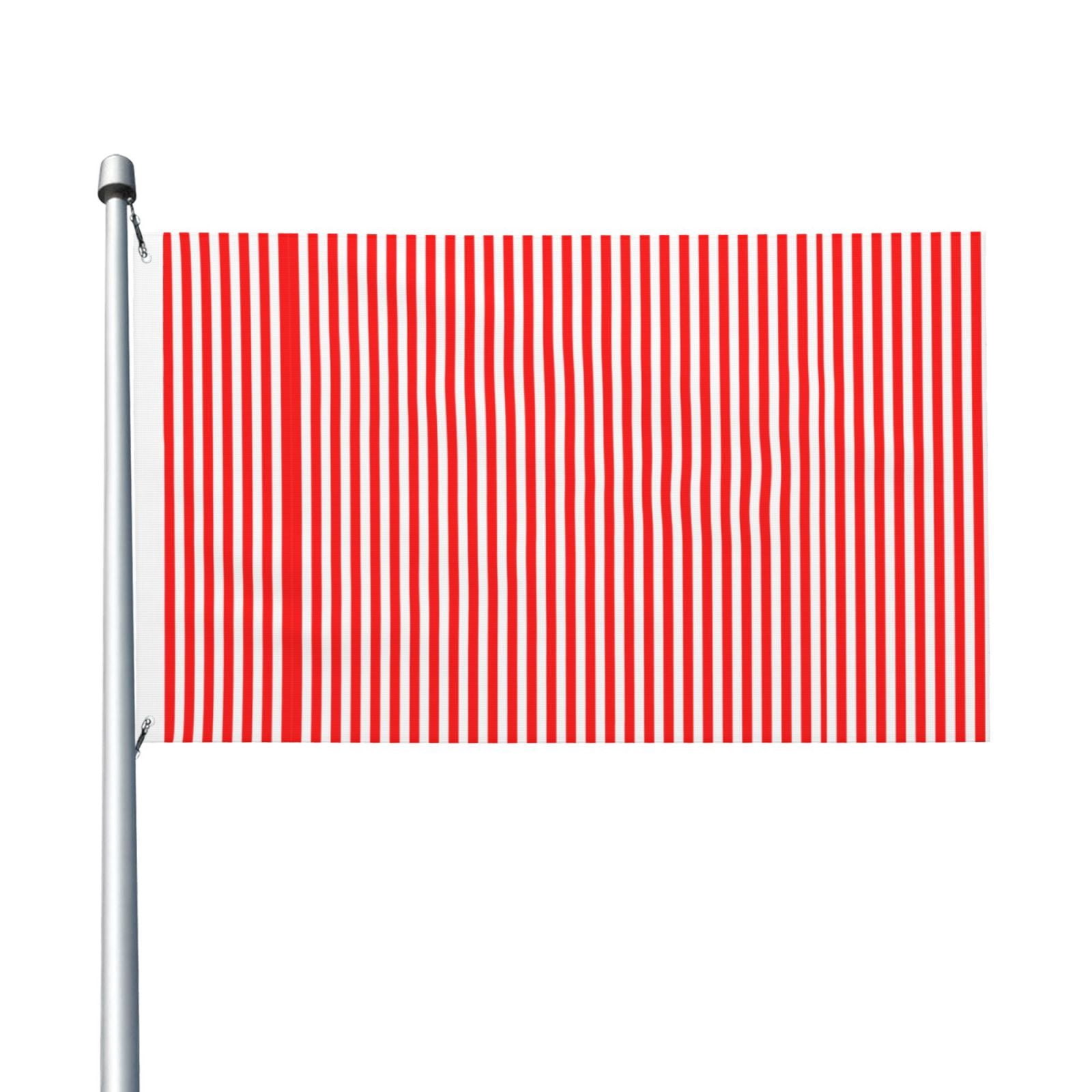 Red White Vertical Stripe Pattern Flag Double Sided Printed 3x5 Ft Flag ...