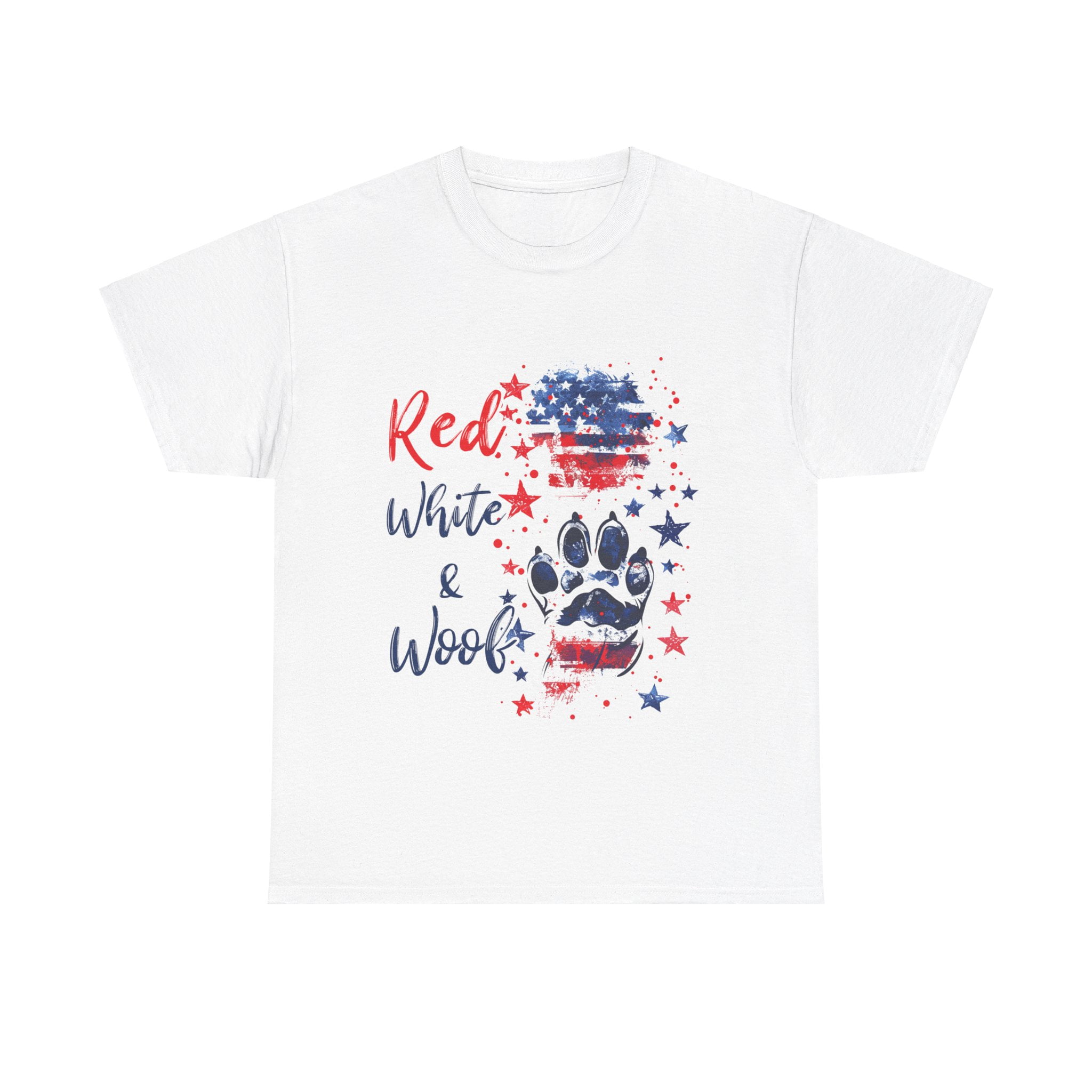 Red, White & Woof Independence Day Shirt, Dog Lovers 4th July ID-0603 ...