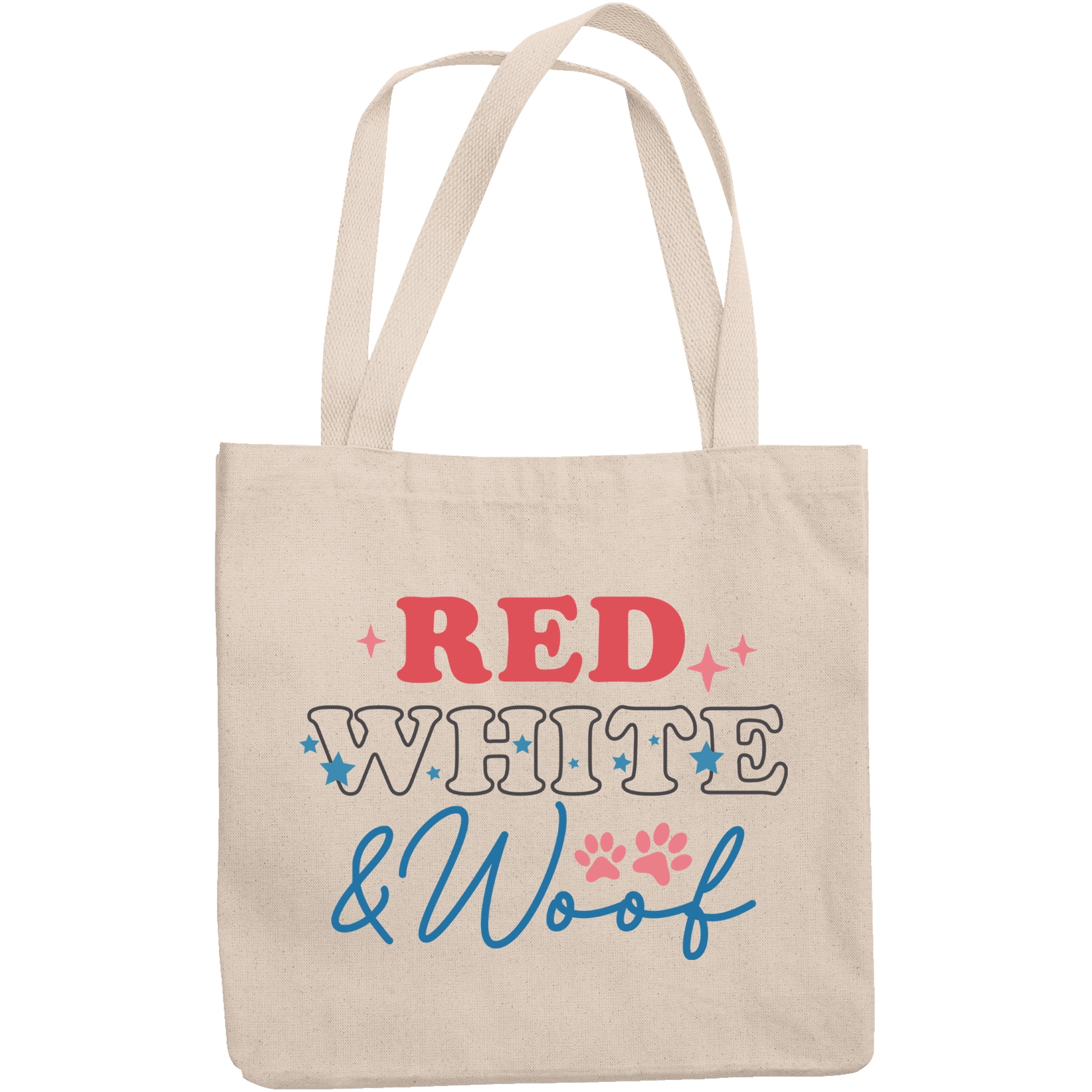 Red, White & Woof with Dog Paws, 4th of July Art Merch Gift, 12oz ...