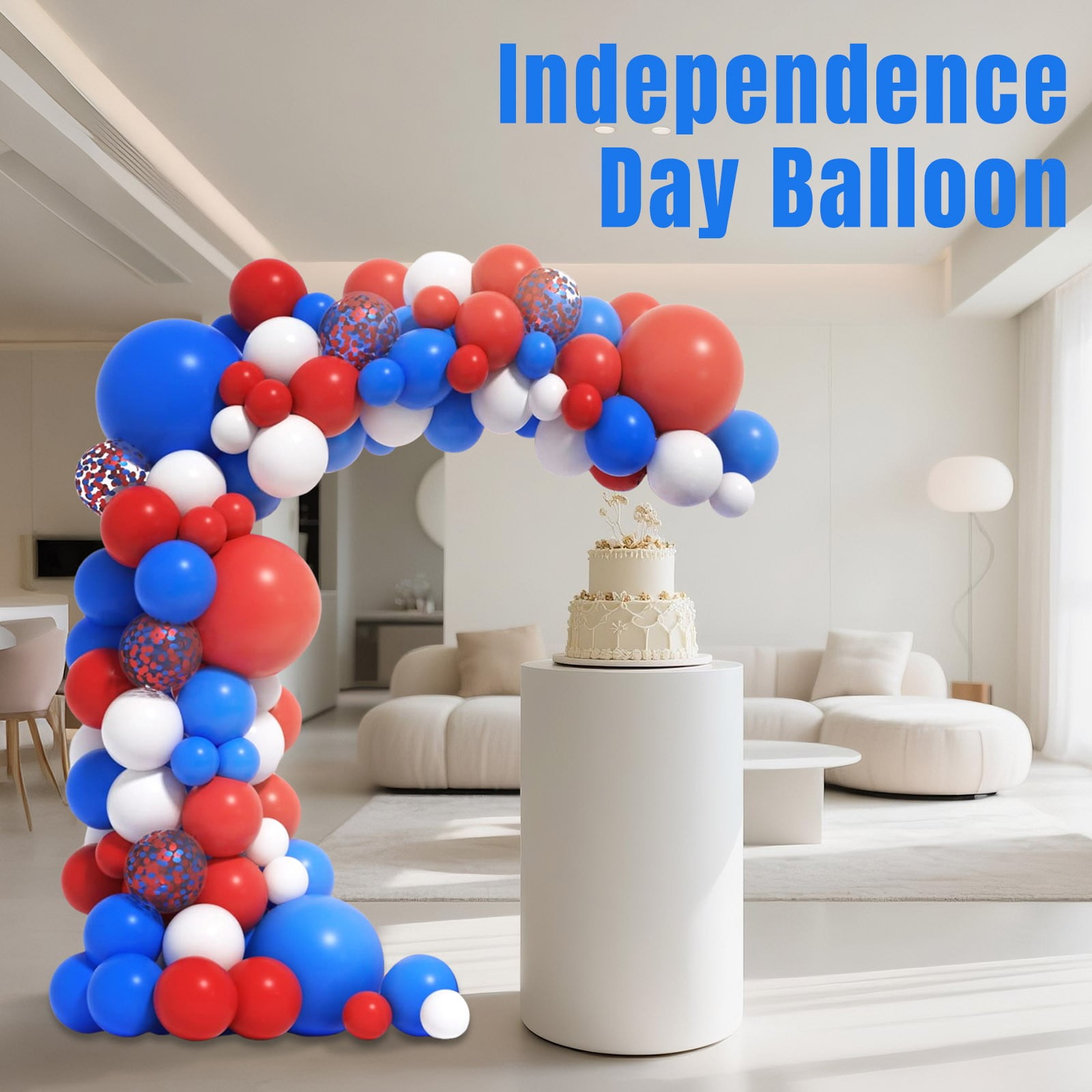 Red, White, and Blue Balloon Arch Kit Perfect for Patriotic ...