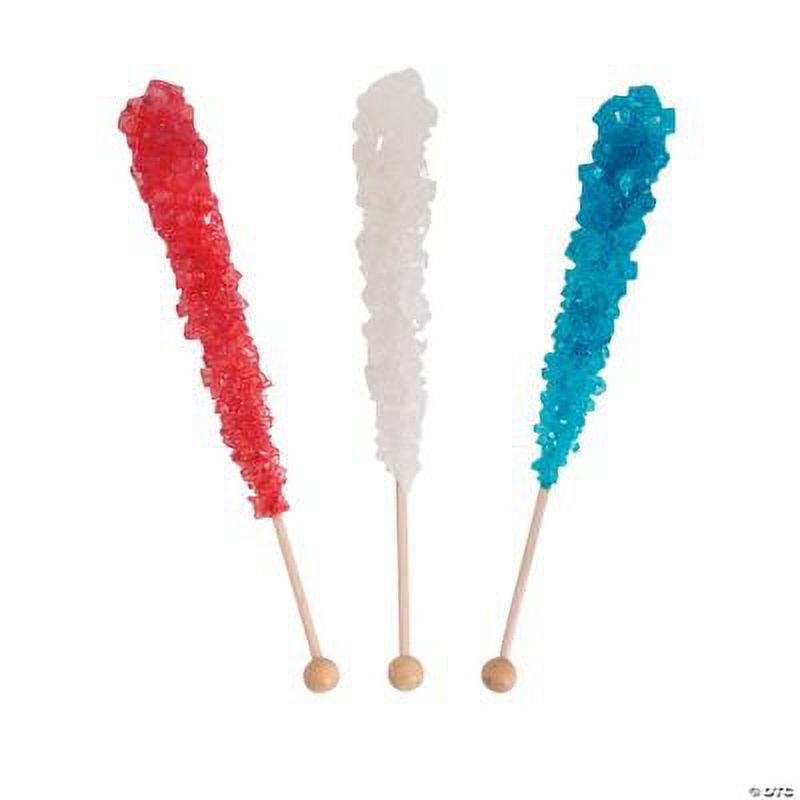 Red, White and Blue Patriotic Rock Candy Sucker Pops ( Individually ...
