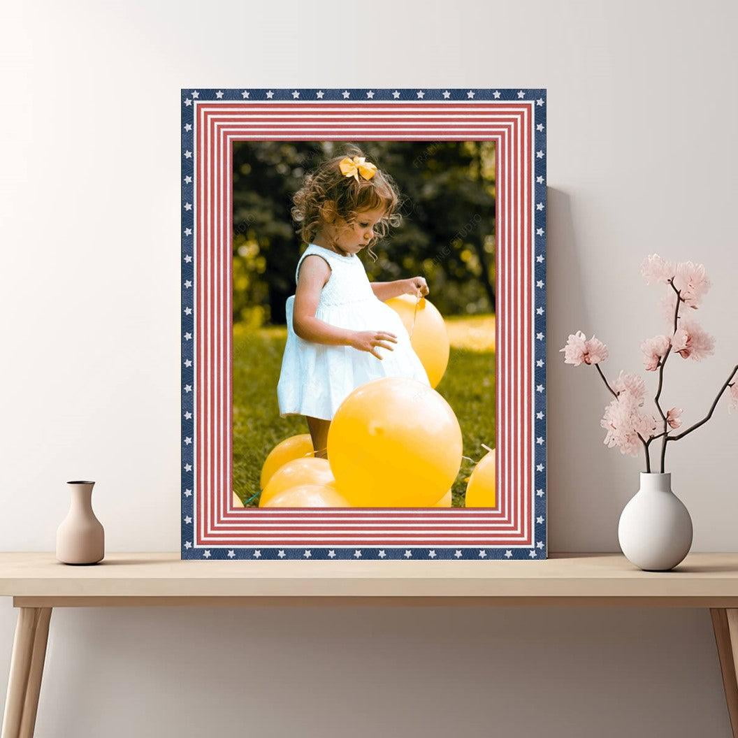 Red White and Blue Picture Frame Wall Hanging USA Framing - Walmart.com