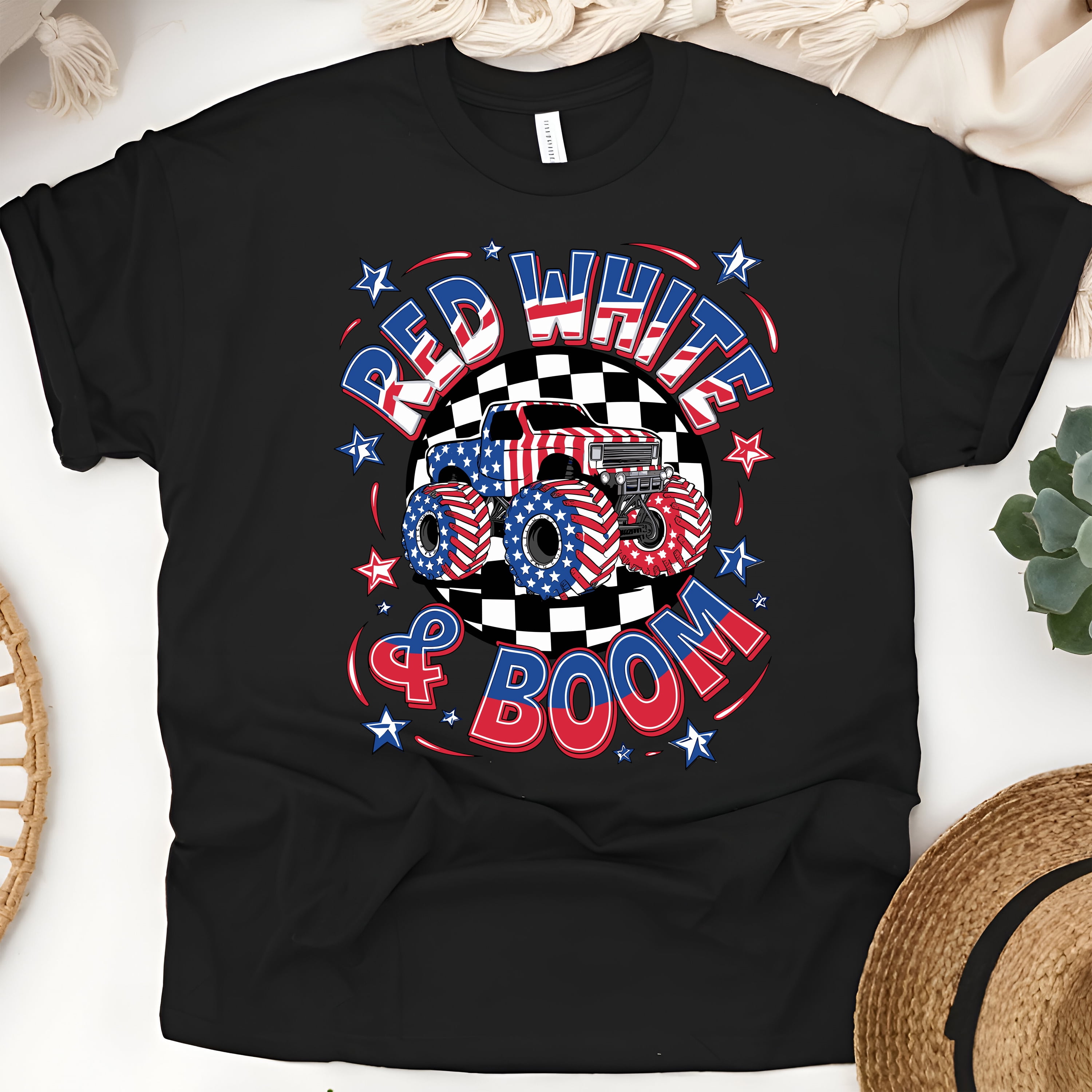 Red White and Boom Monster Truck Shirt – Patriotic 4th of July Tee ...