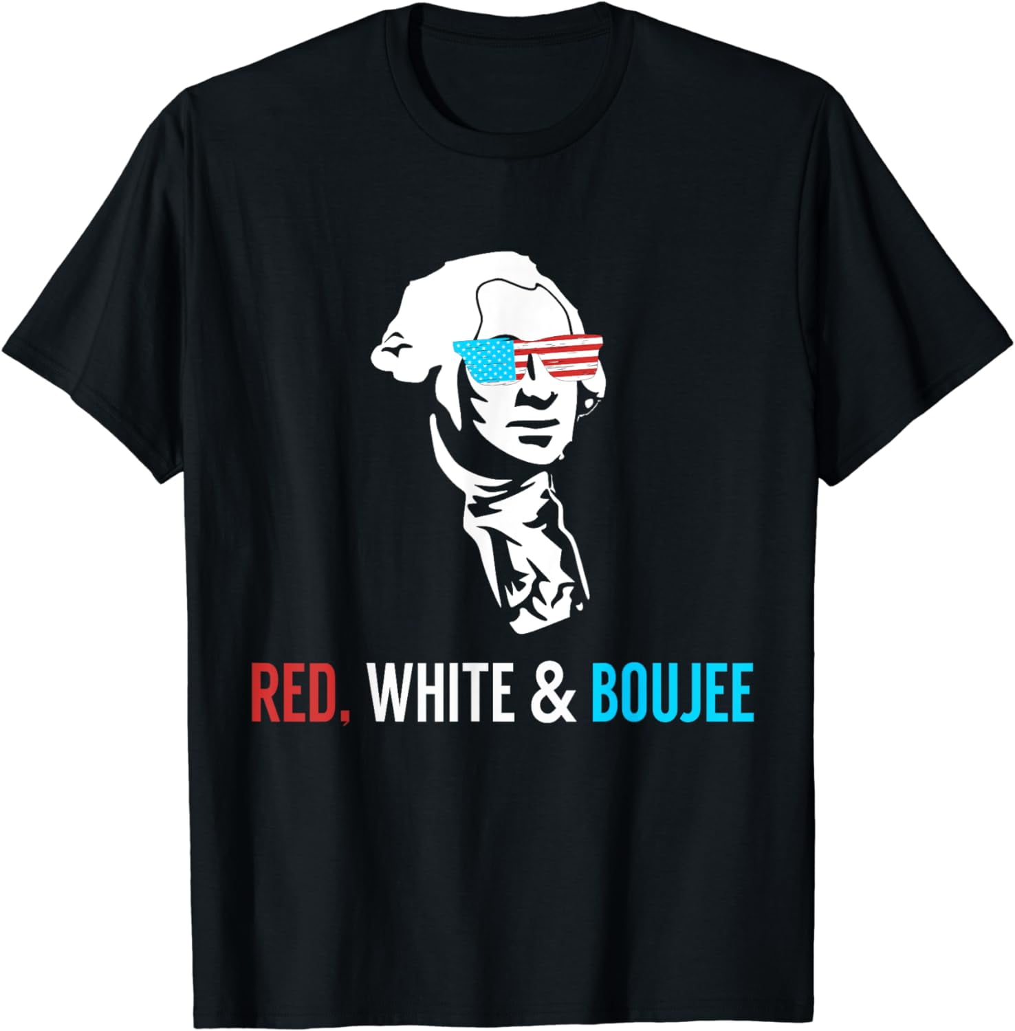 Red White and Boujee - Funny July 4th Drinking Shirt - Walmart.com
