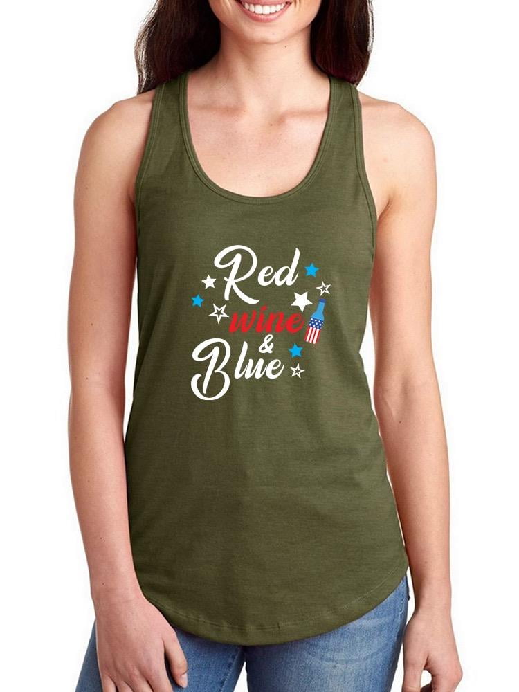 Red Wine And Blue Racerback Tank Women -Smartprints Designs, Female Small - Walmart.com