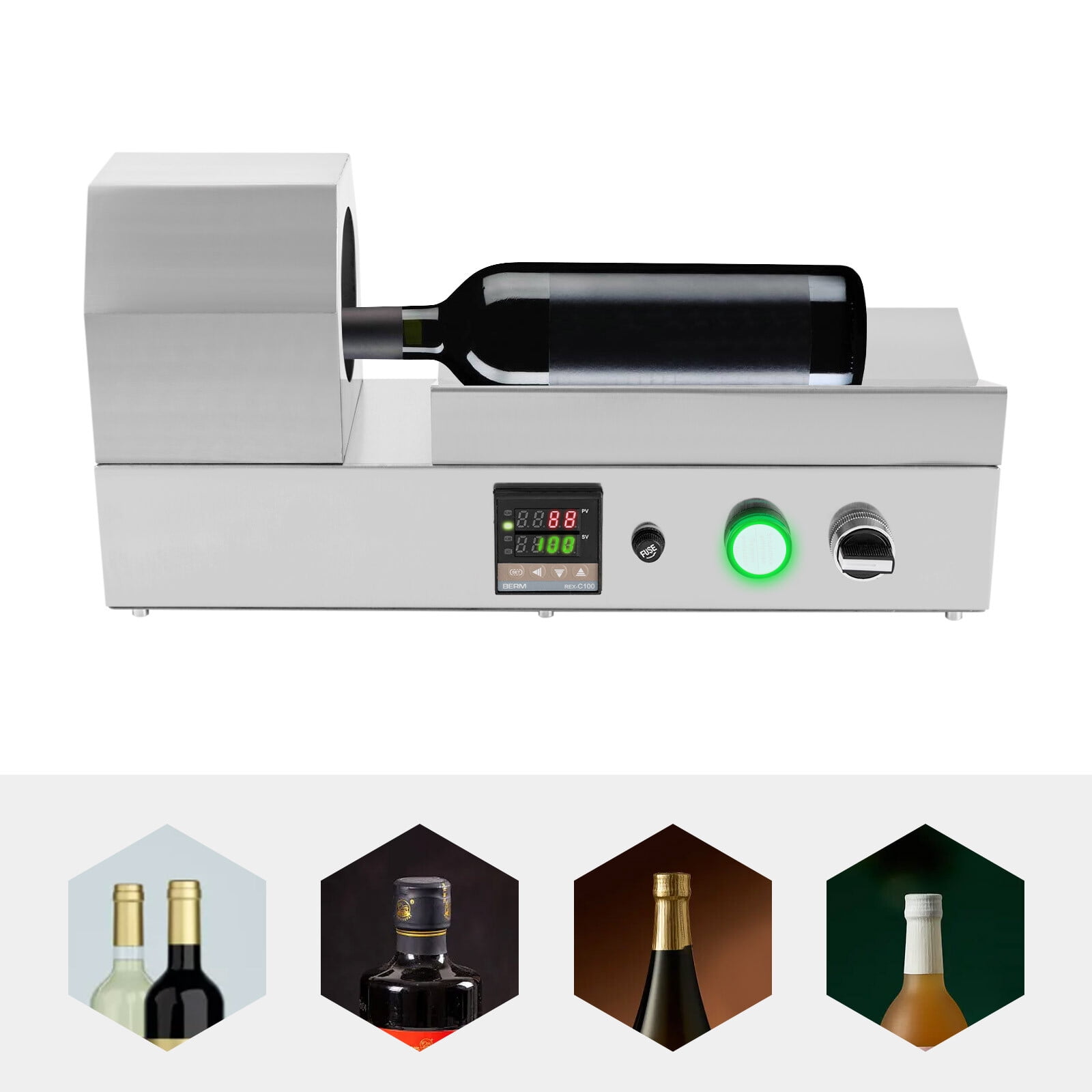 Red Wine Bottle Cap Lids Shrinking Machine Sleeve Thermal Wrap Heating ...