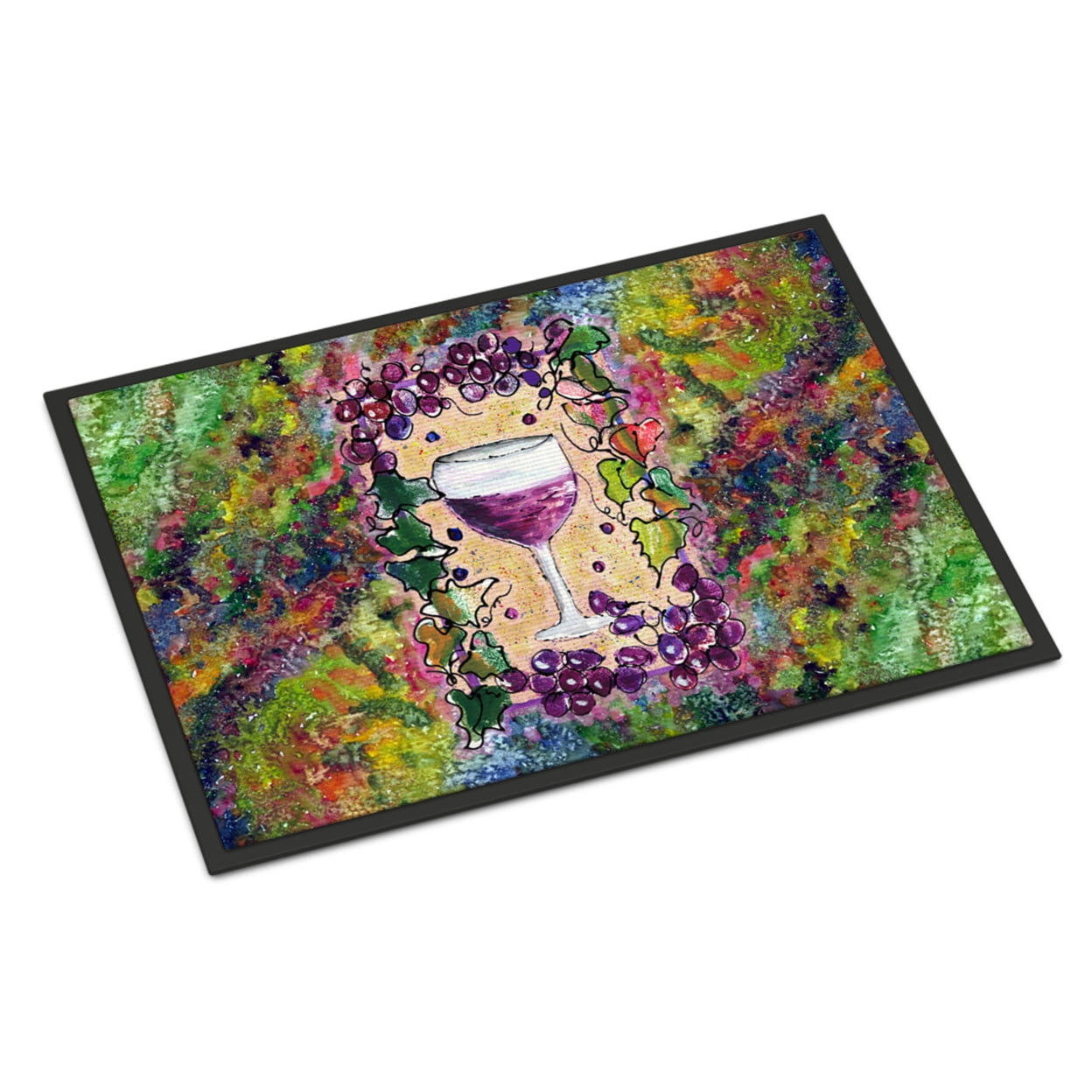 Red Wine Glass and grapes Door Mat - Walmart.com