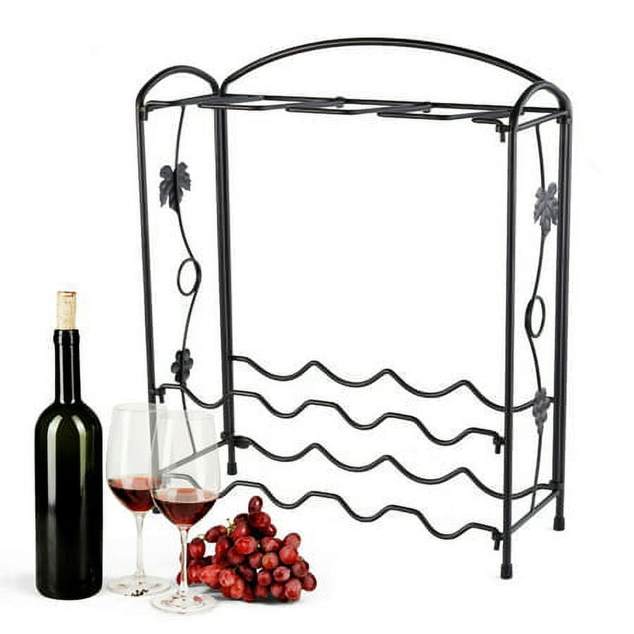 Red Wine Rack 8 Bottles Countertop Wine Racks Iron Wine Bottle Display ...