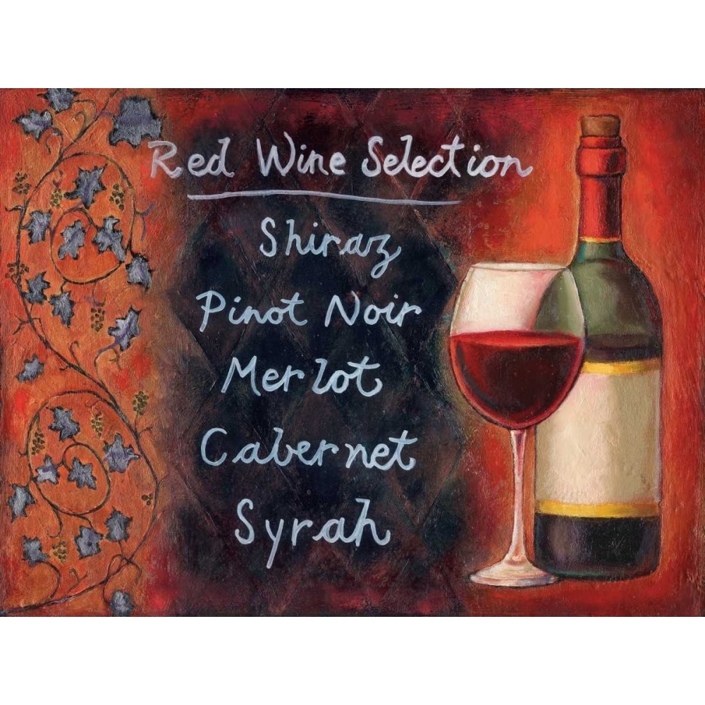 Red Wine Selection Poster Print by Will Rafuse - Walmart.com