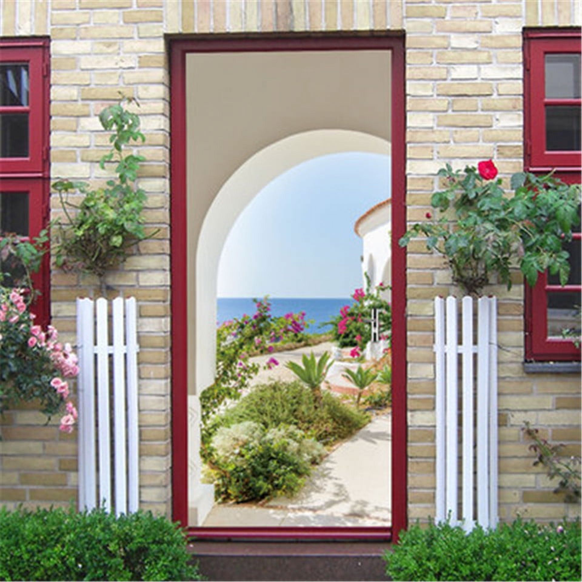 Red Wine Shelf Door Sticker DIY Self Adhesive Waterproof Wallpaper ...