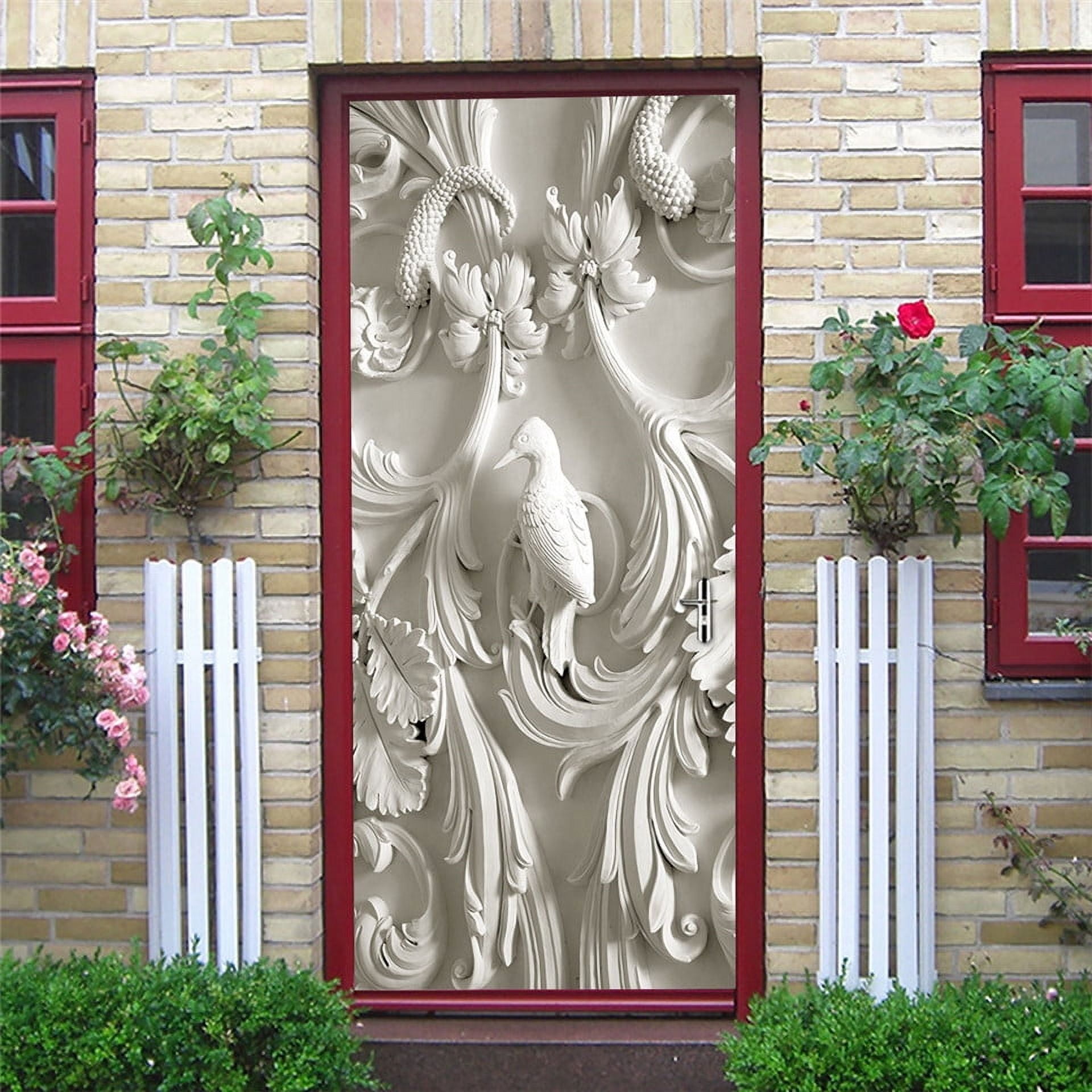 Red Wine Shelf Door Sticker DIY Self Adhesive Waterproof Wallpaper ...