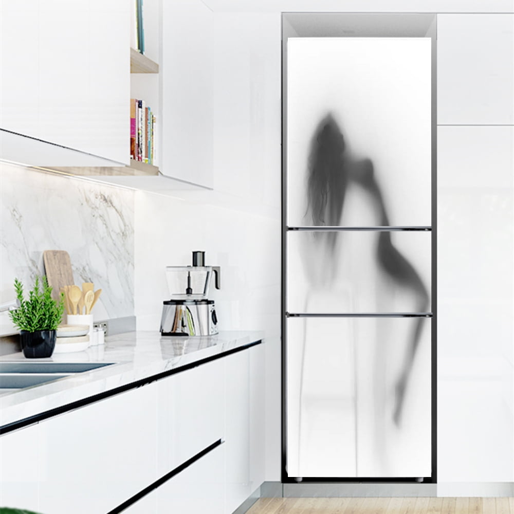 Red Wine Shelf Refrigerator Sticker Door Cover for Kitchen Furniture ...