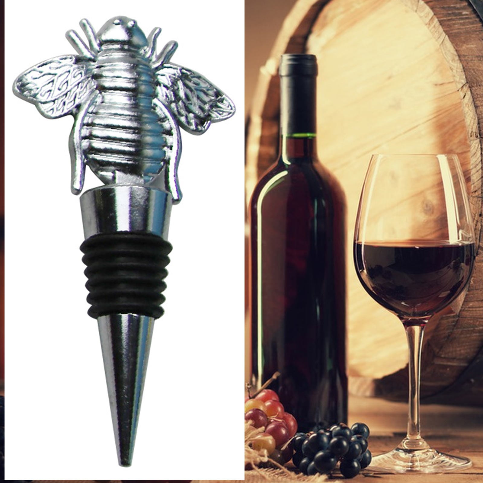 Red Wine Vacuum Stopper Gold Silver Red Stopper Alloy Metal ...