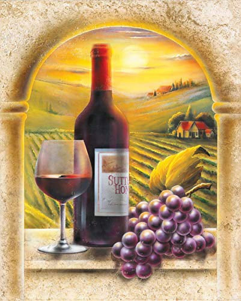 Red Wine Window View Laminated Poster (16.5x20.5) - Walmart Business ...