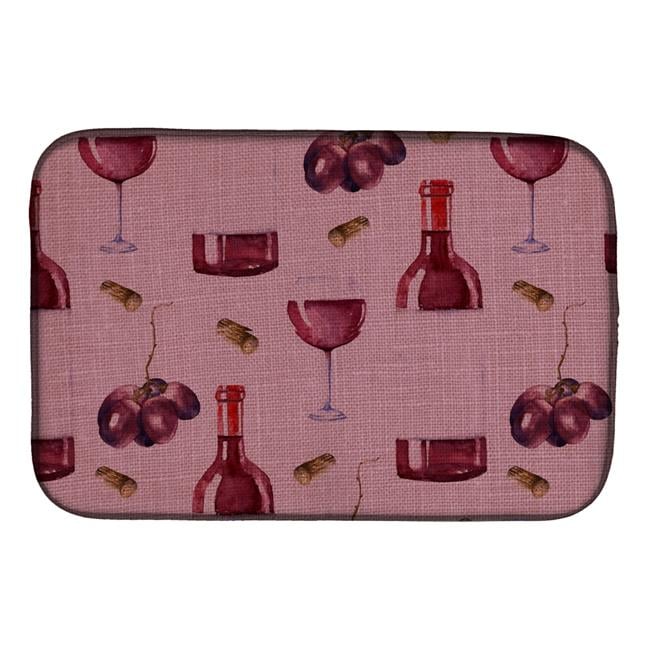 Red Wine on Linen Dish Drying Mat - Walmart.com