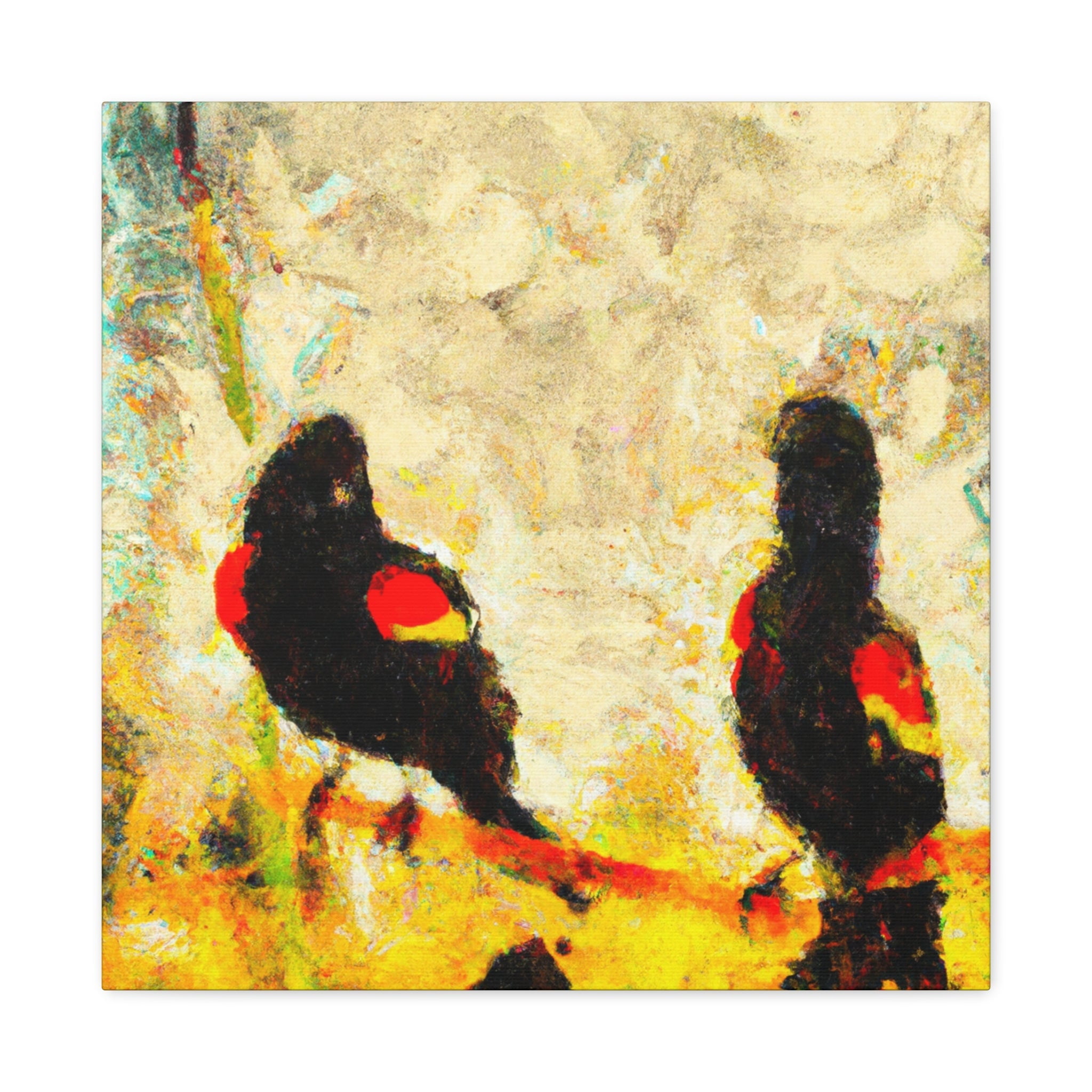 Red-Winged Songbird Reflection - Canvas - Walmart.com